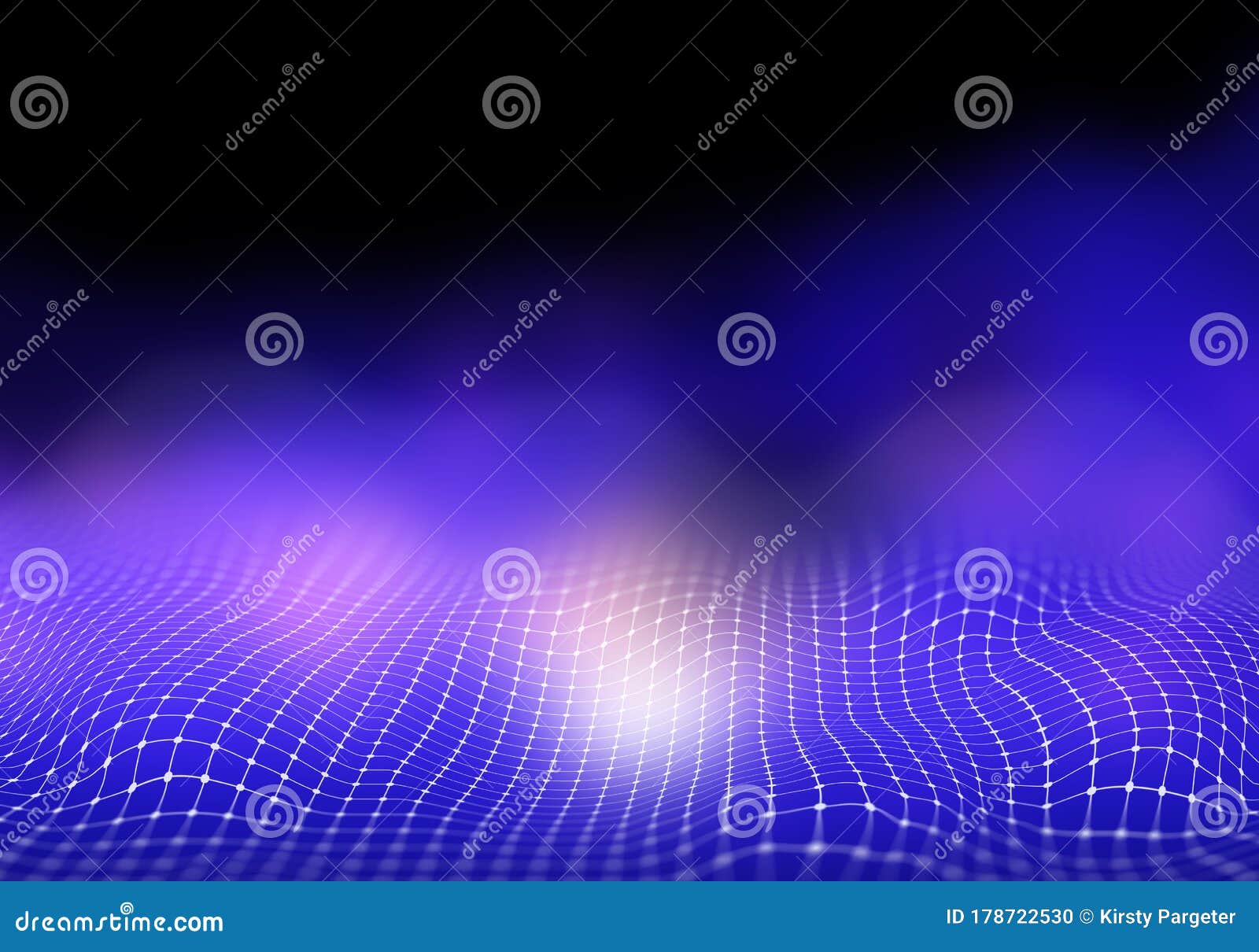 3D Modern Low Poly Background with Flowing Grid Stock Illustration ...