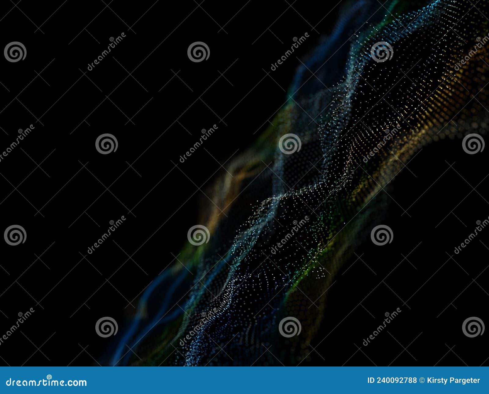 3D Modern Particle Flow Background With Cyber Dots Stock Image ...