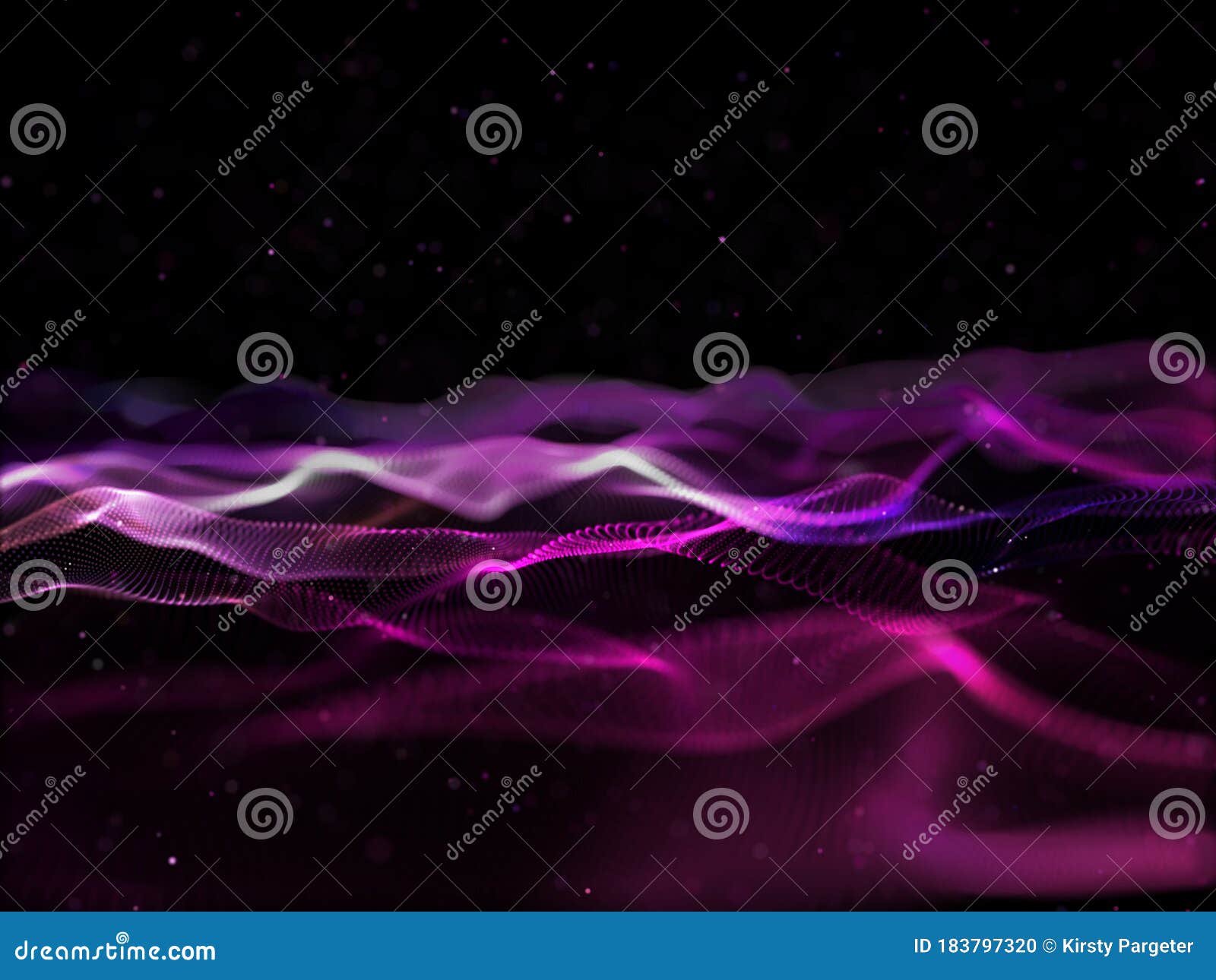 3D Modern Techno Background with Cyber Particles Stock Illustration ...