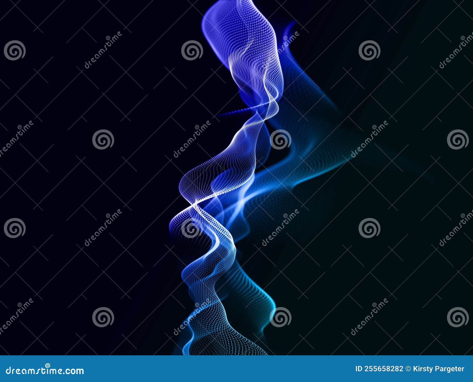 3D Modern Technology Background with Flowing Particles Design Stock ...