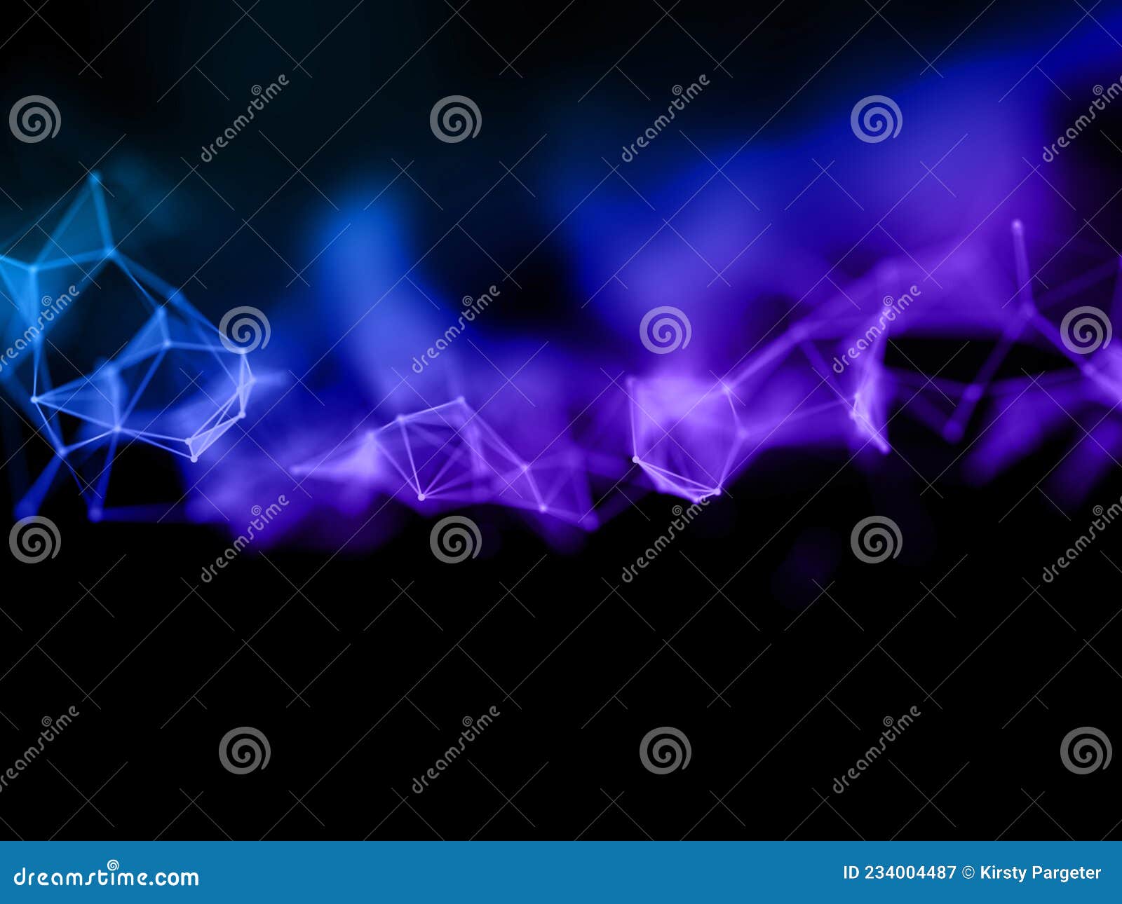 3D Modern Technology Background with a Plexus Design Stock Illustration ...