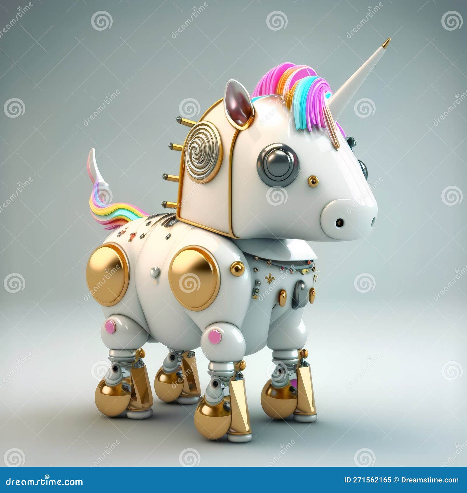 3D Modern Unicorn Robot, 3D Design Style Stock Illustration - Illustration of helmet, graphic ...