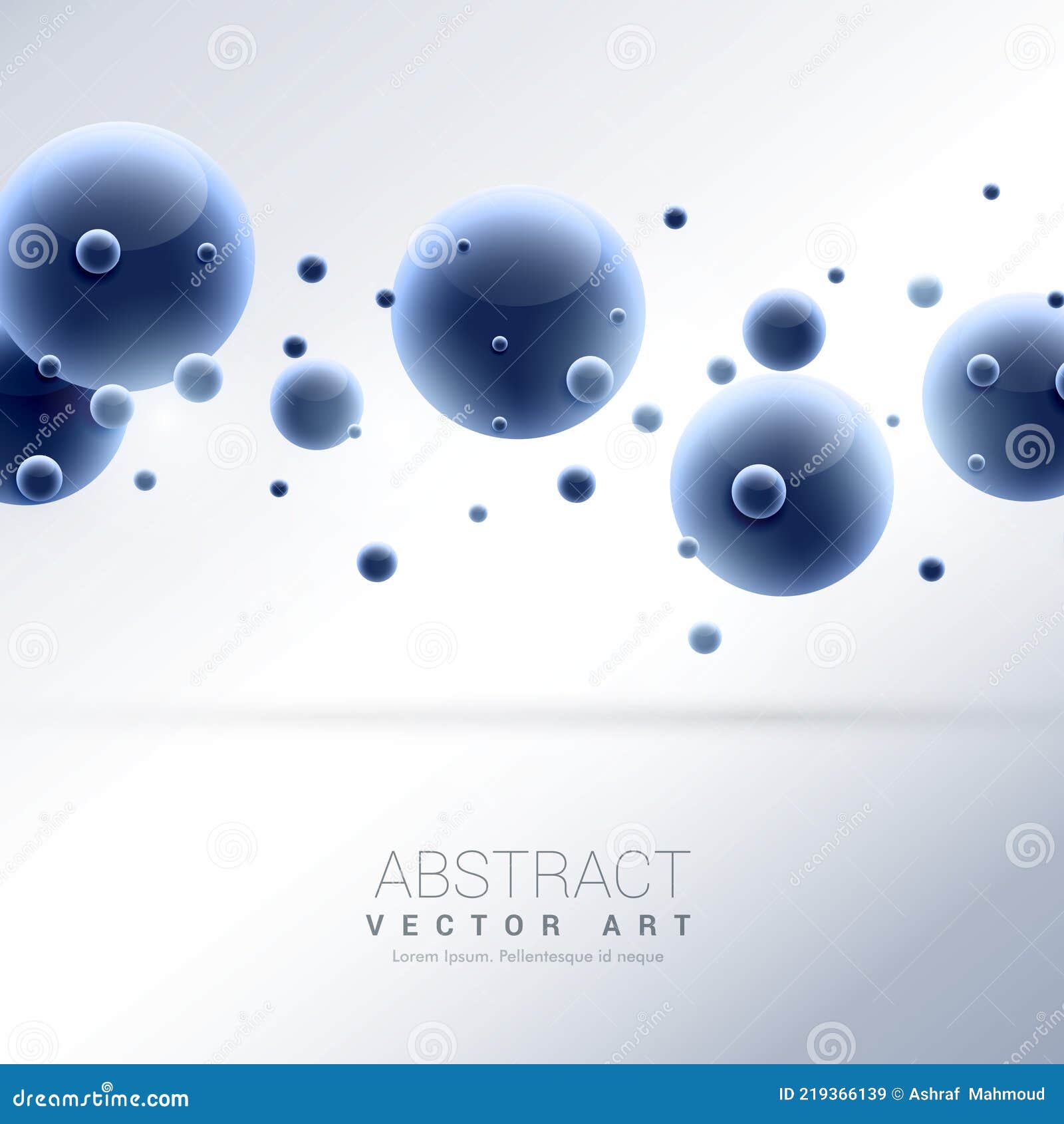 3d Molécules Bleues Fond Abstrait Illustration de Vecteur ...