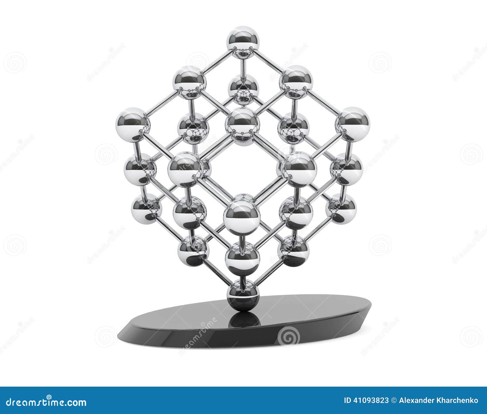 3d Molecular Structure As Cube Stock Illustration - Illustration of ...