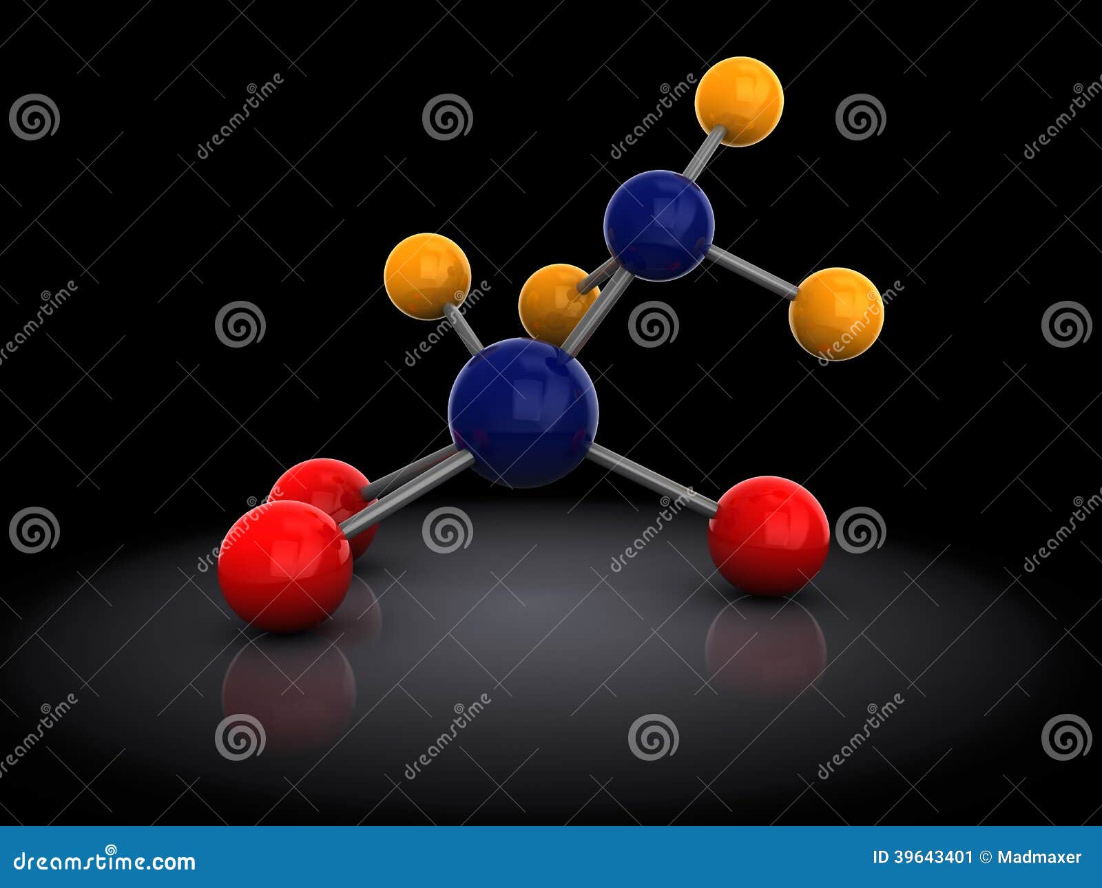 3d molecule stock illustration. Illustration of artificial - 39643401
