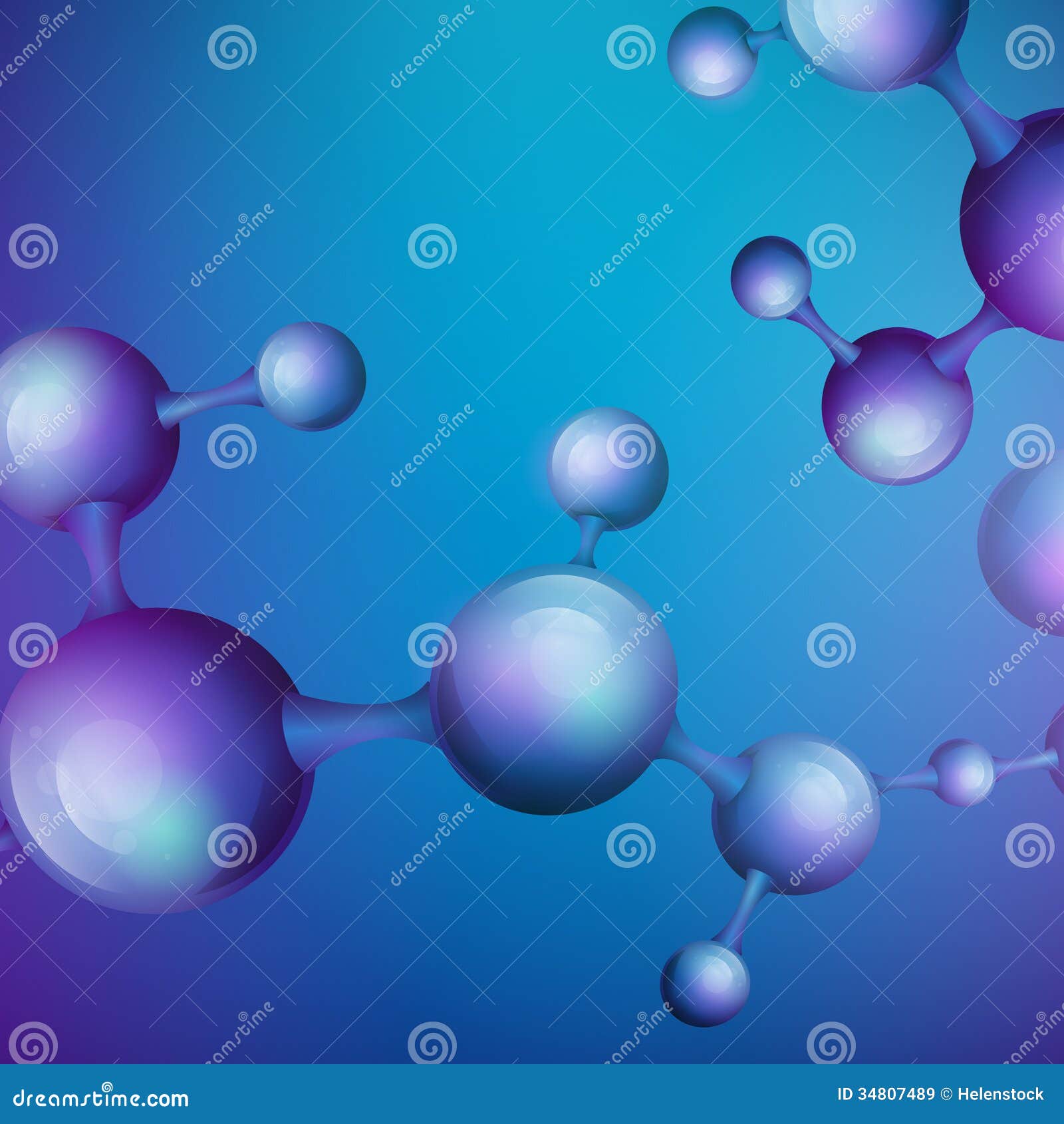 3d Molecule Background. stock vector. Illustration of life - 34807489