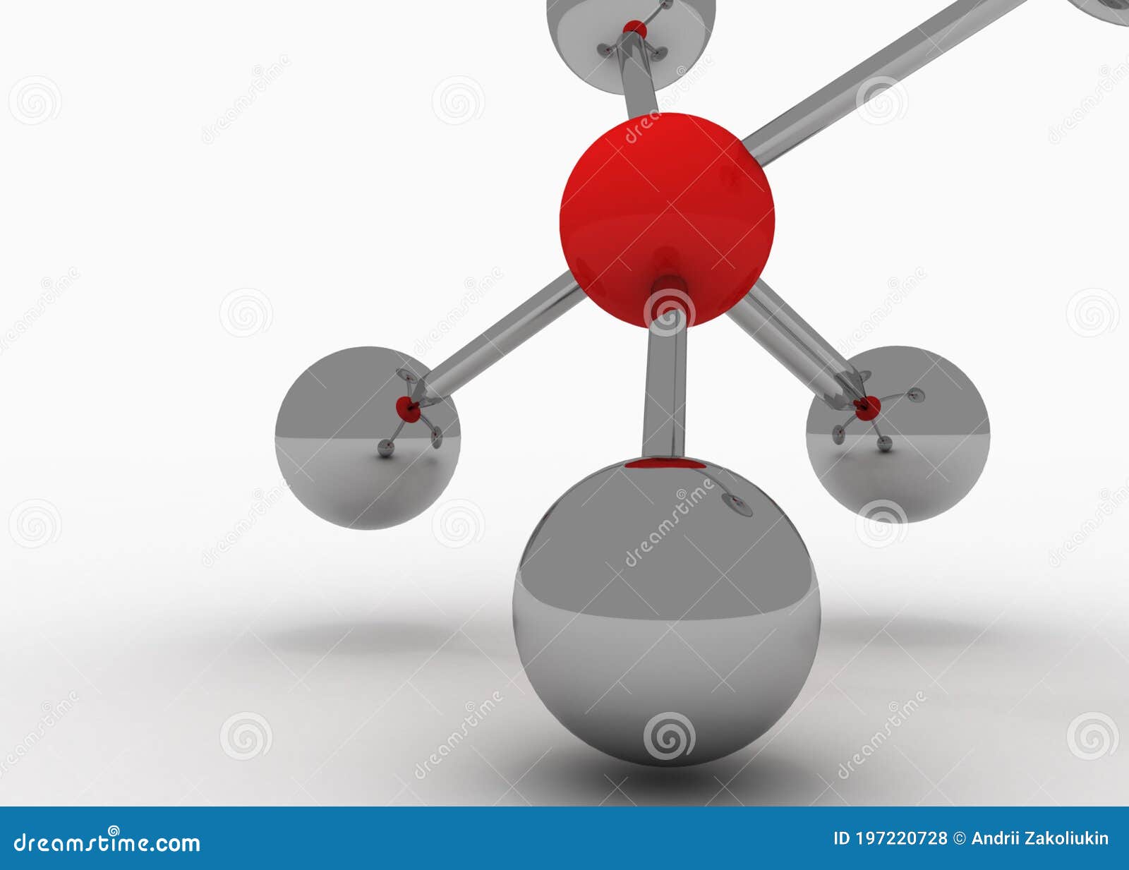 3d Molecule Concept. Scince Concept. 3d Illustration Stock Illustration ...