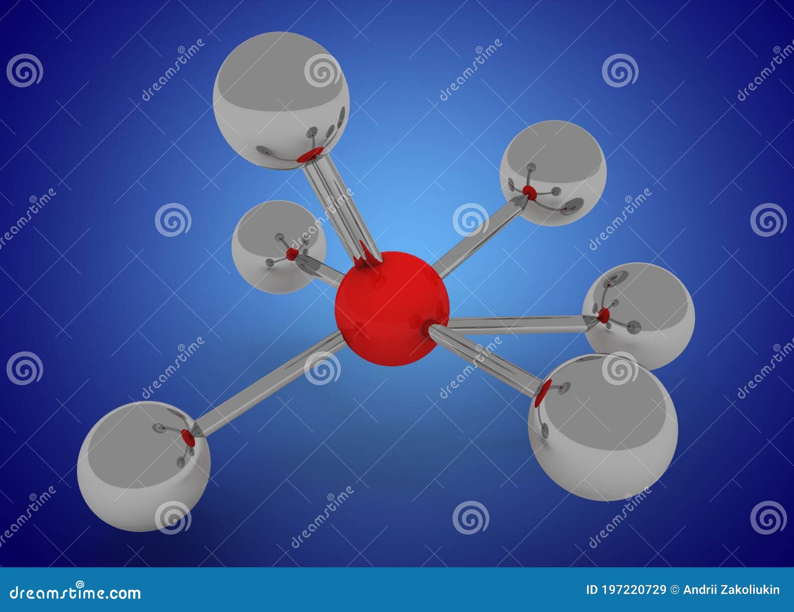 3d Molecule Concept. Scince Concept. 3d Illustration Stock Illustration ...