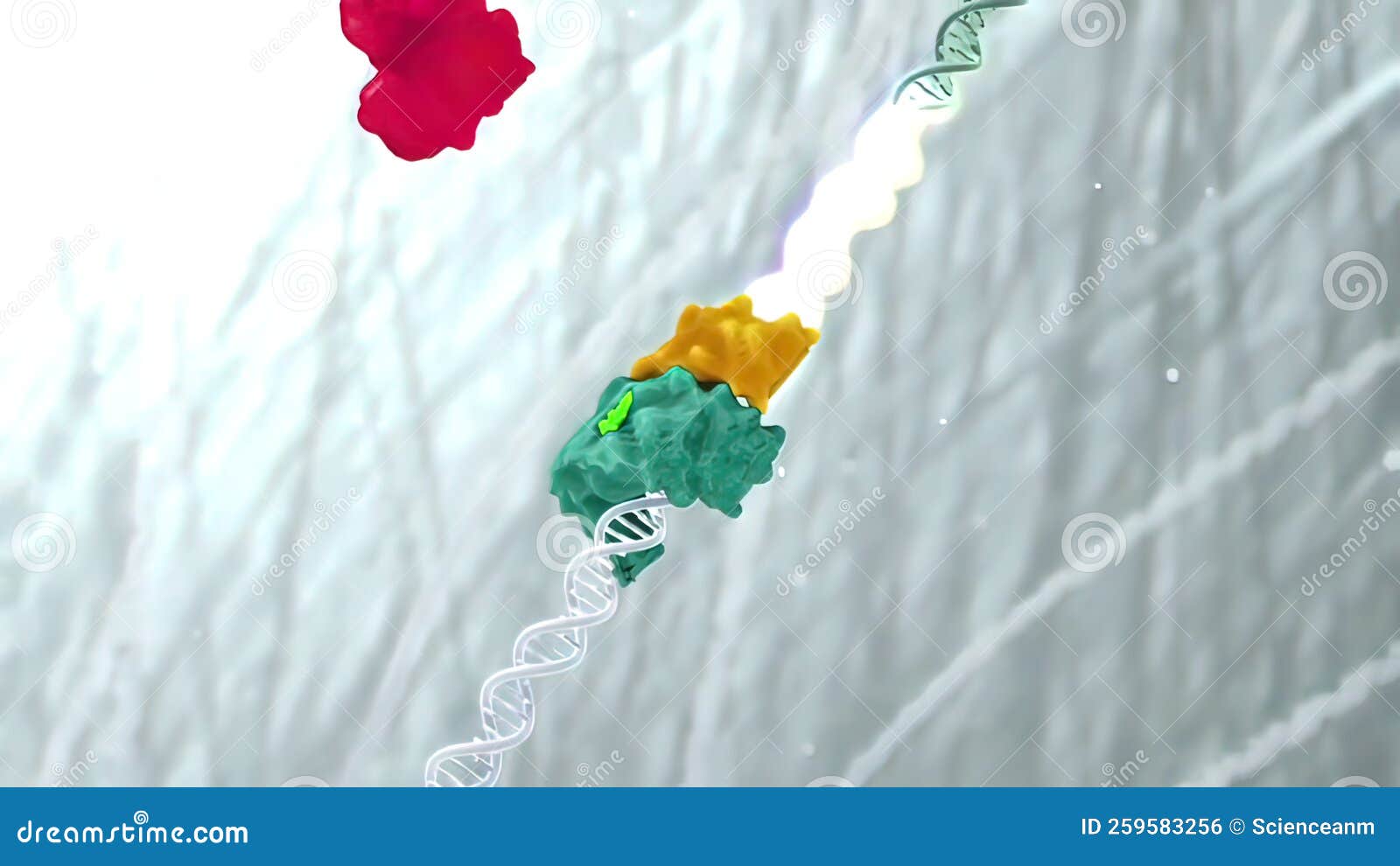 3d Molecule of DNA Consists of the Collapsing of Moving Particles Stock ...