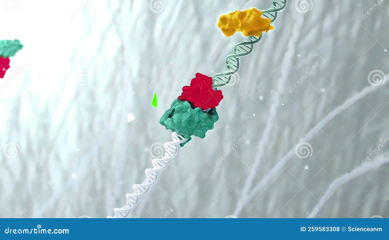 3d Molecule of DNA Consists of the Collapsing of Moving Particles Stock ...