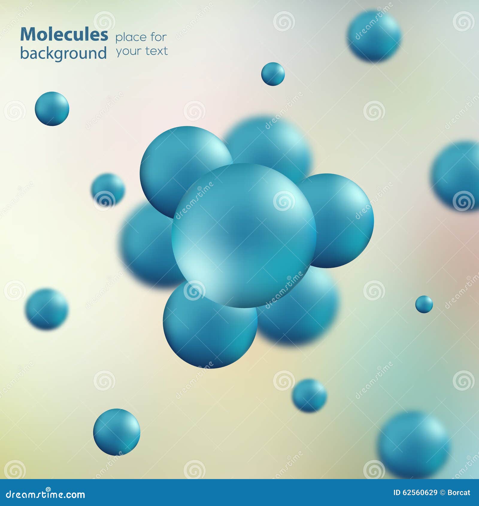 3d Molecule Model Creative Design Stock Vector - Illustration of sphere ...