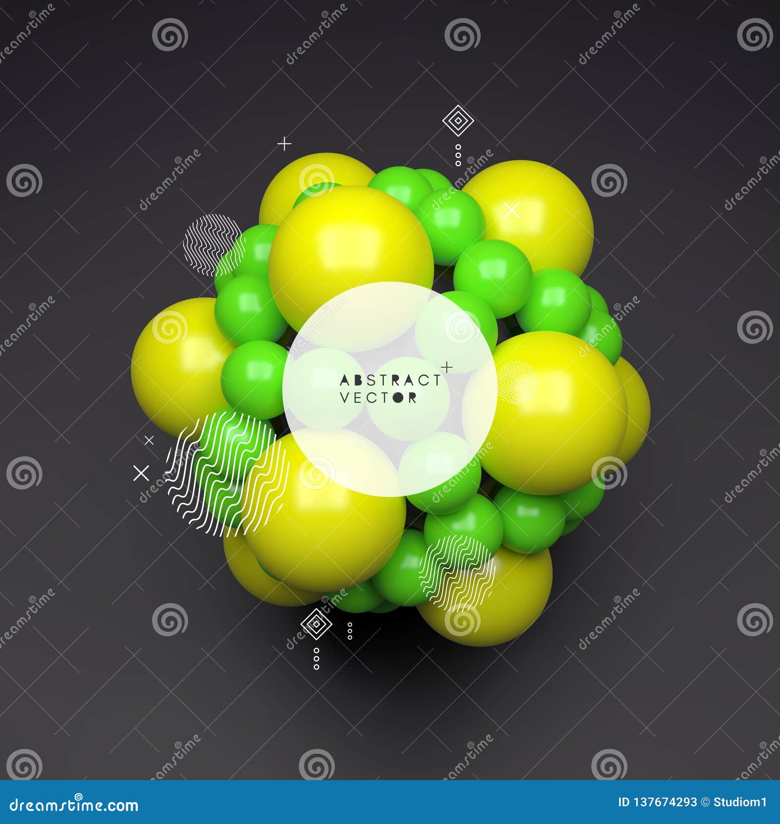 3D Molecule. Molecular Structure Stock Vector - Illustration of model ...