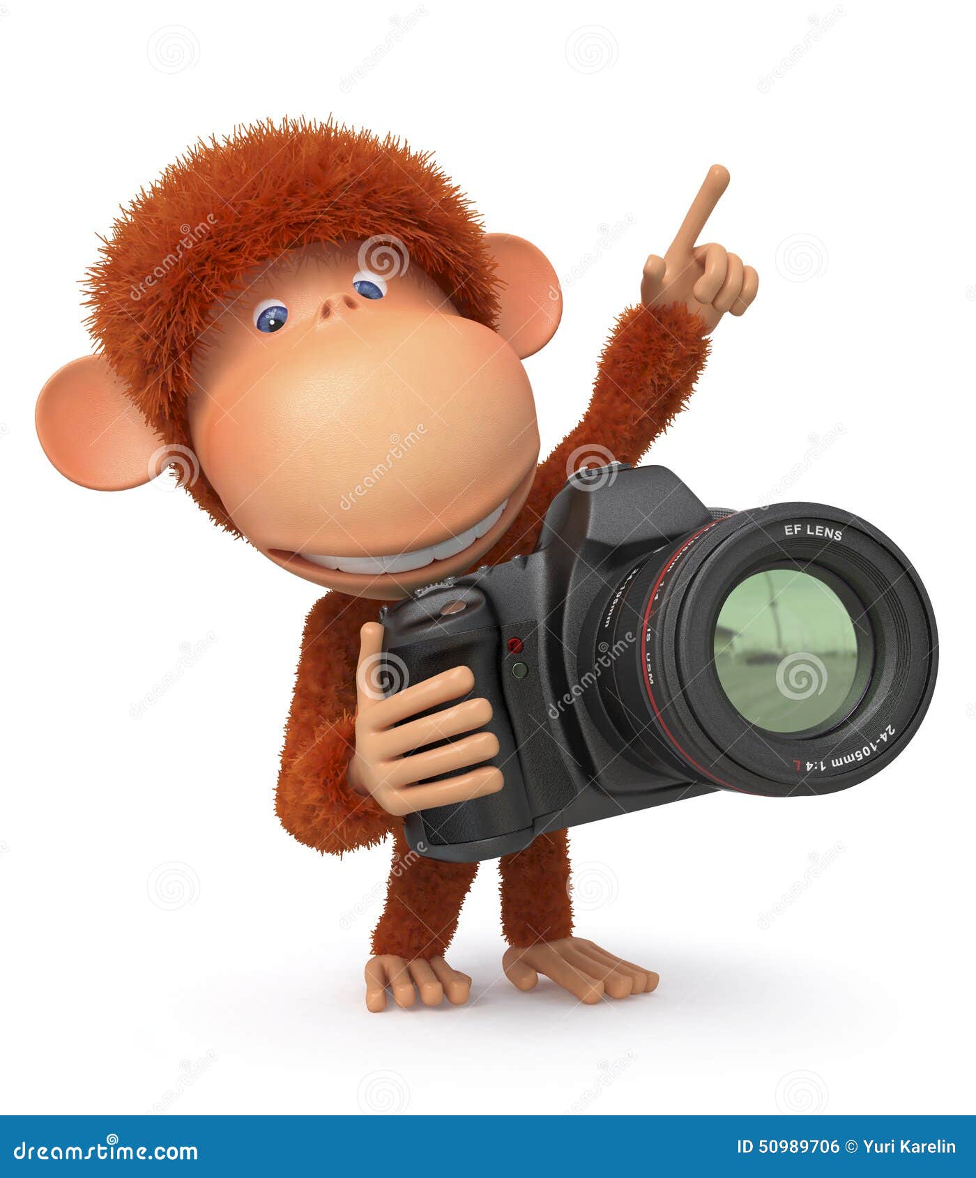 3d monkey photographer stock illustration. Illustration of filming ...