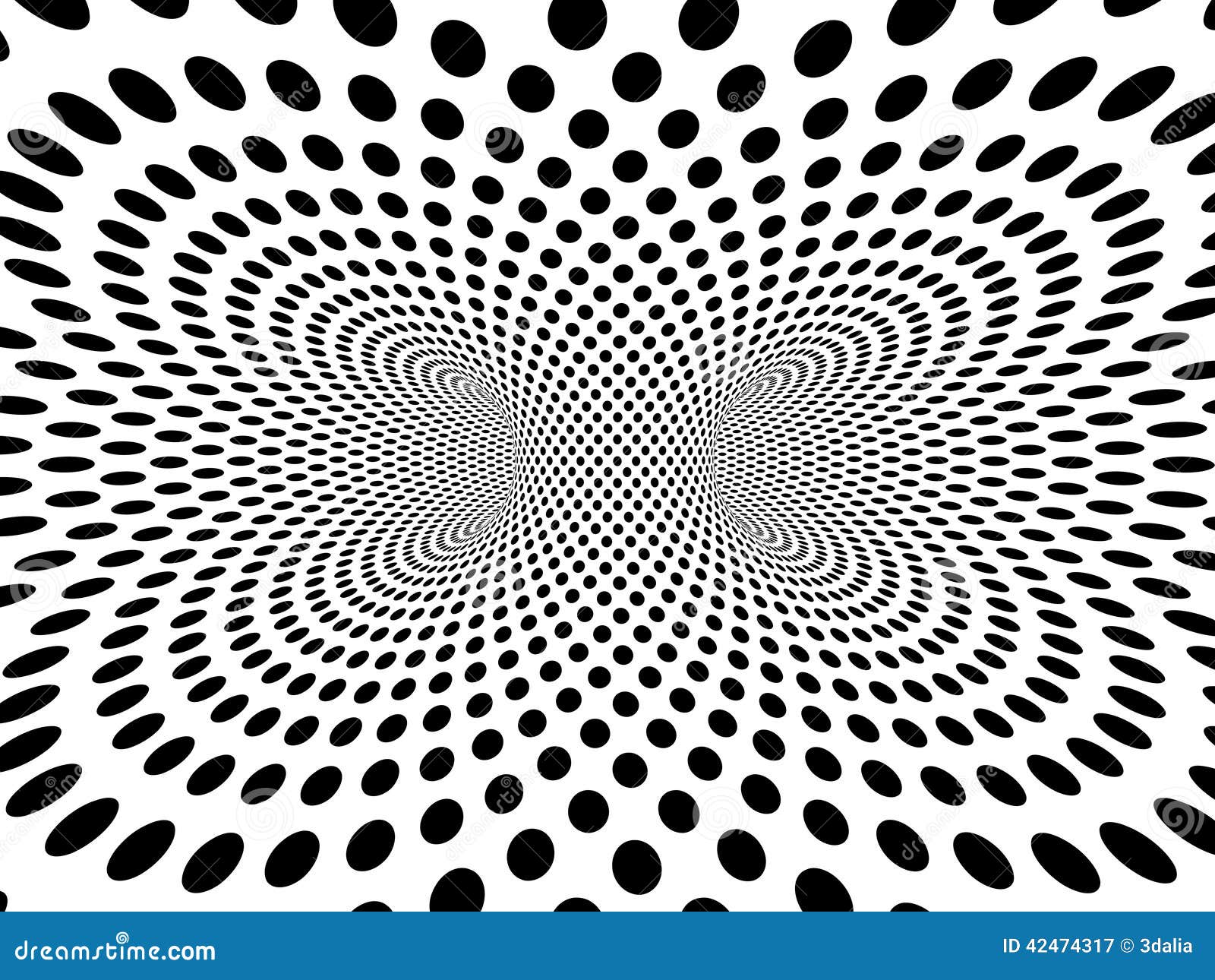 3d Monochrome spots vortex stock illustration. Illustration of ...