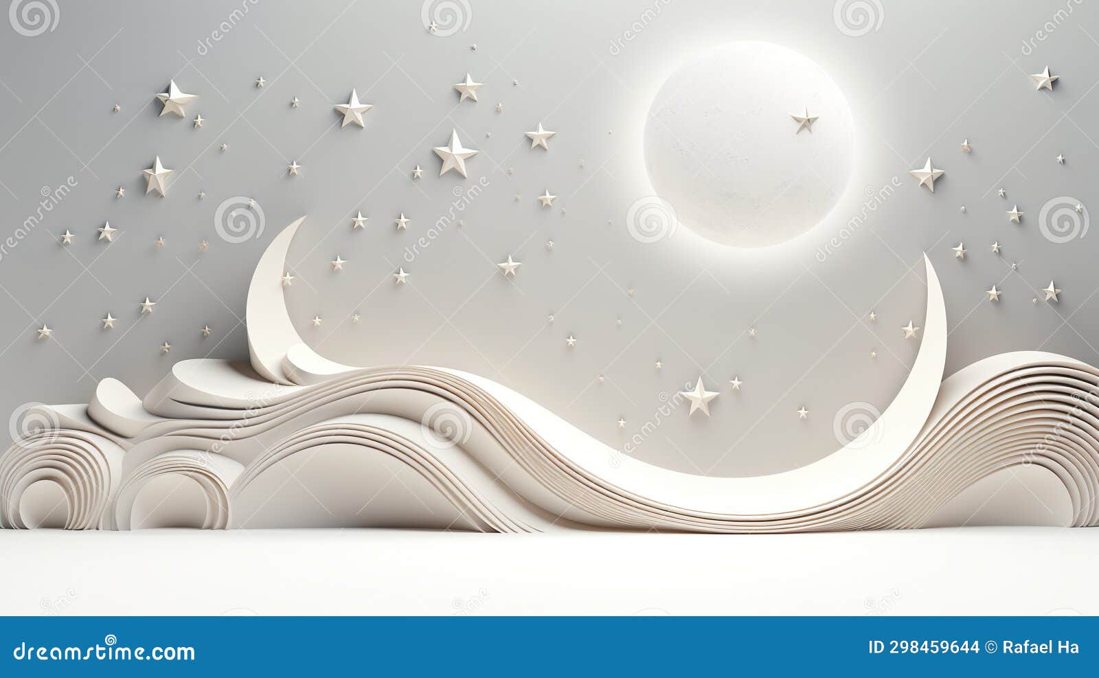 3D moon design stock photo. Image of greeting, calligraphy - 298459644