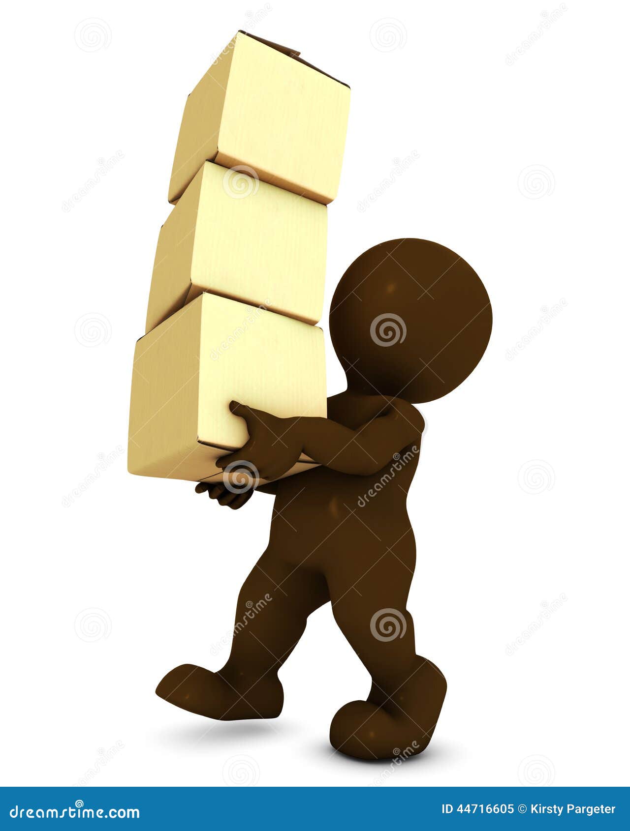 3D Morph Man Carrying Boxes Royalty-Free Stock Photo | CartoonDealer ...
