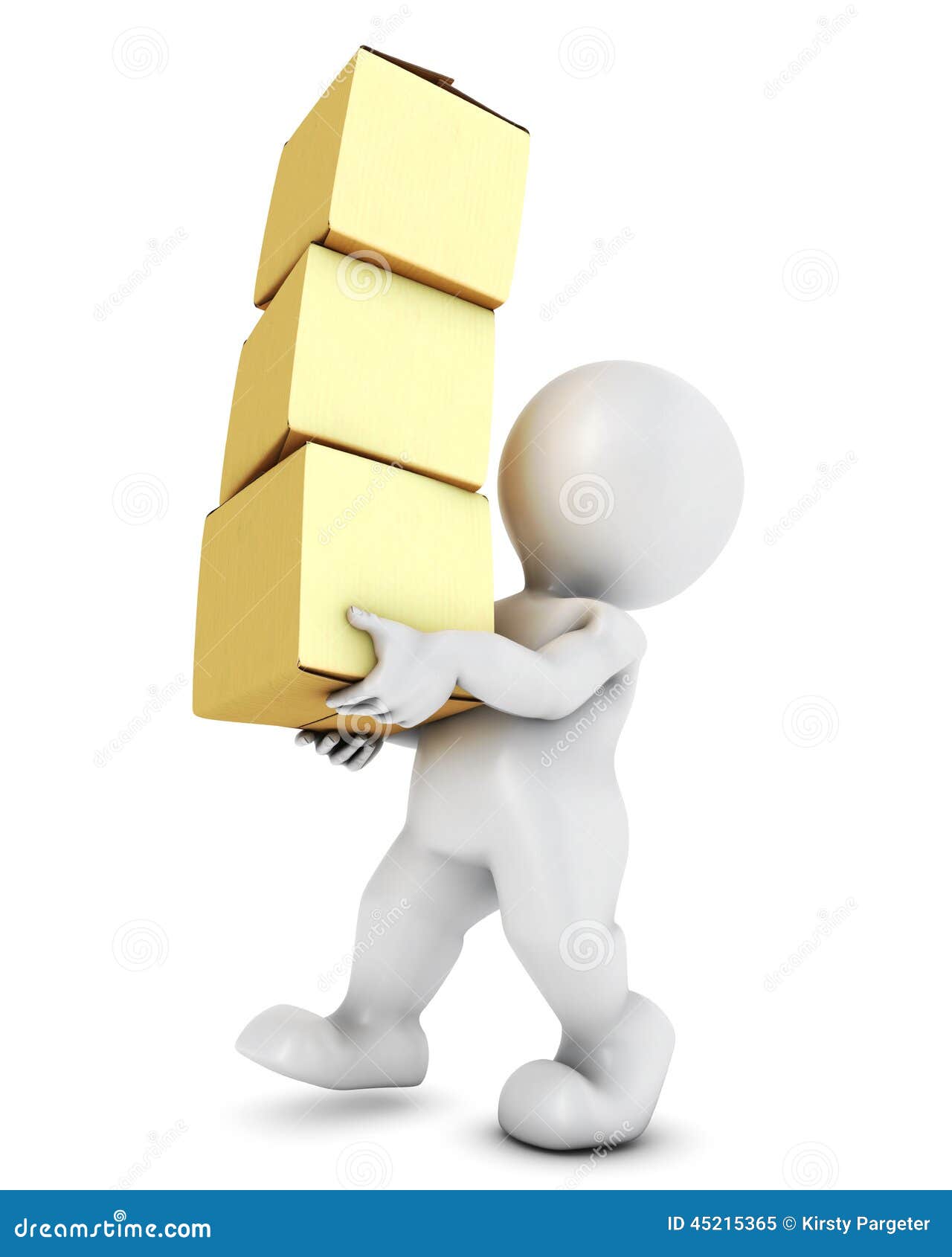3D Morph Man Carrying Boxes Royalty-Free Stock Photo | CartoonDealer ...