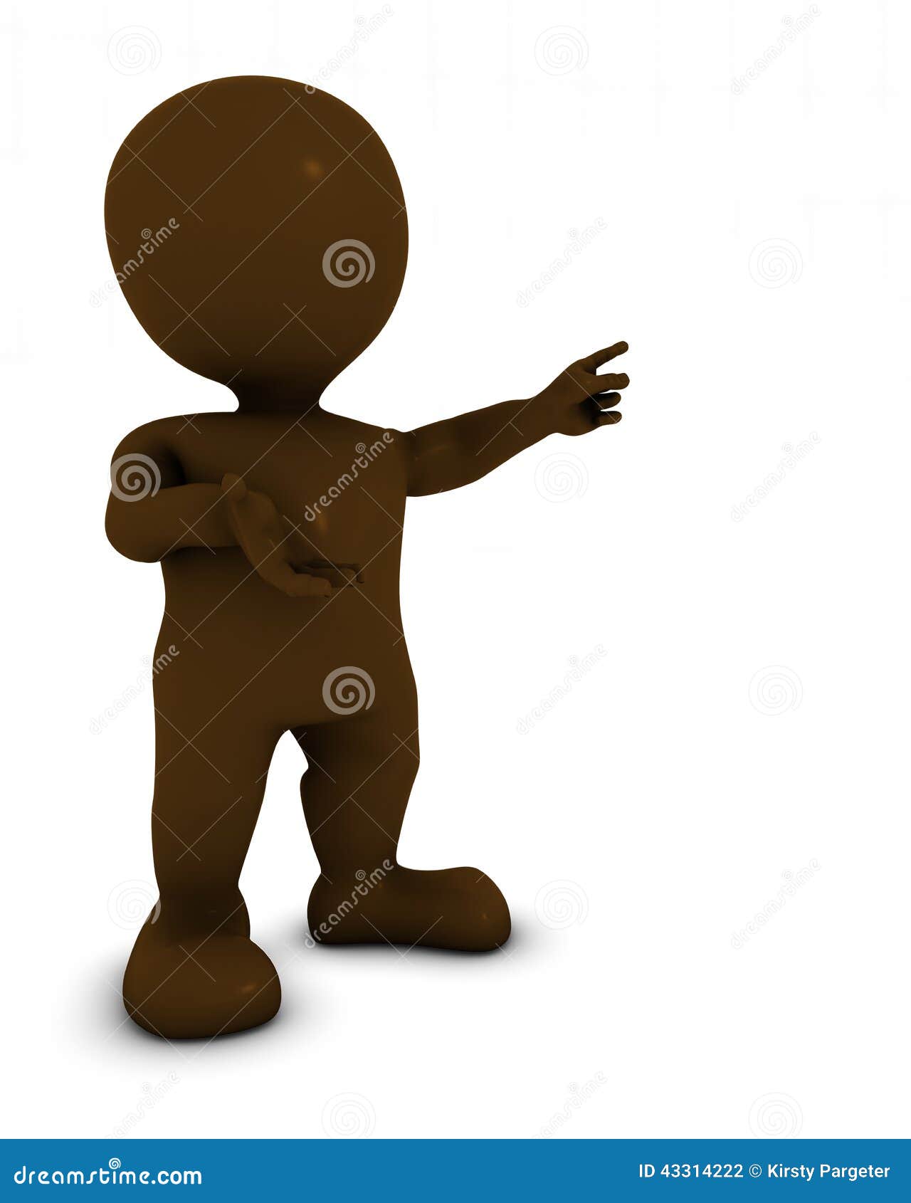 3D Morph Man Presenting Stock Photo | CartoonDealer.com #43521546