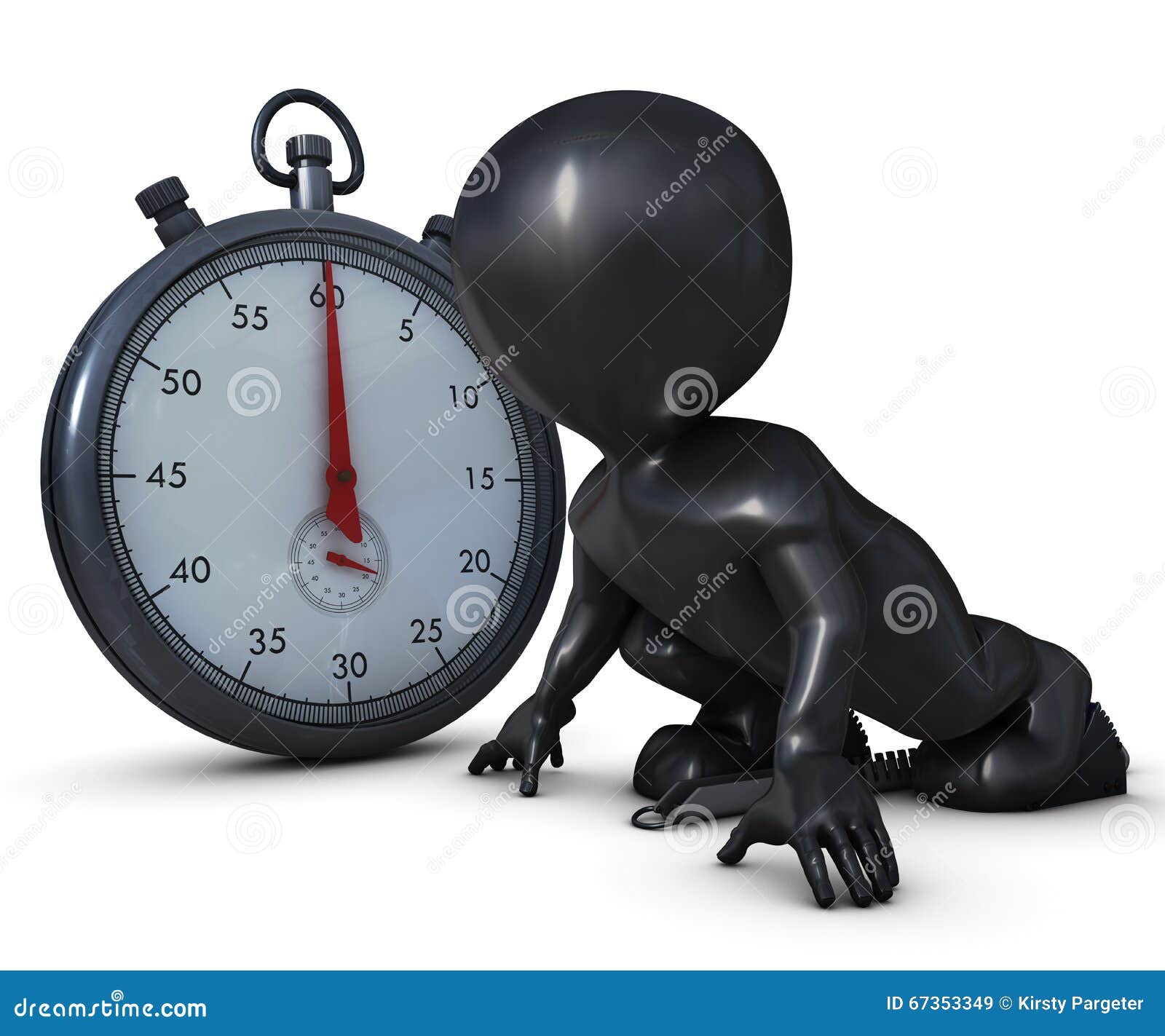 3D Morph Man on Starting Blocks and Stop Watch Stock Illustration ... 3D Morph Man on Starting Blocks and Stop Watch Stock Illustration ...