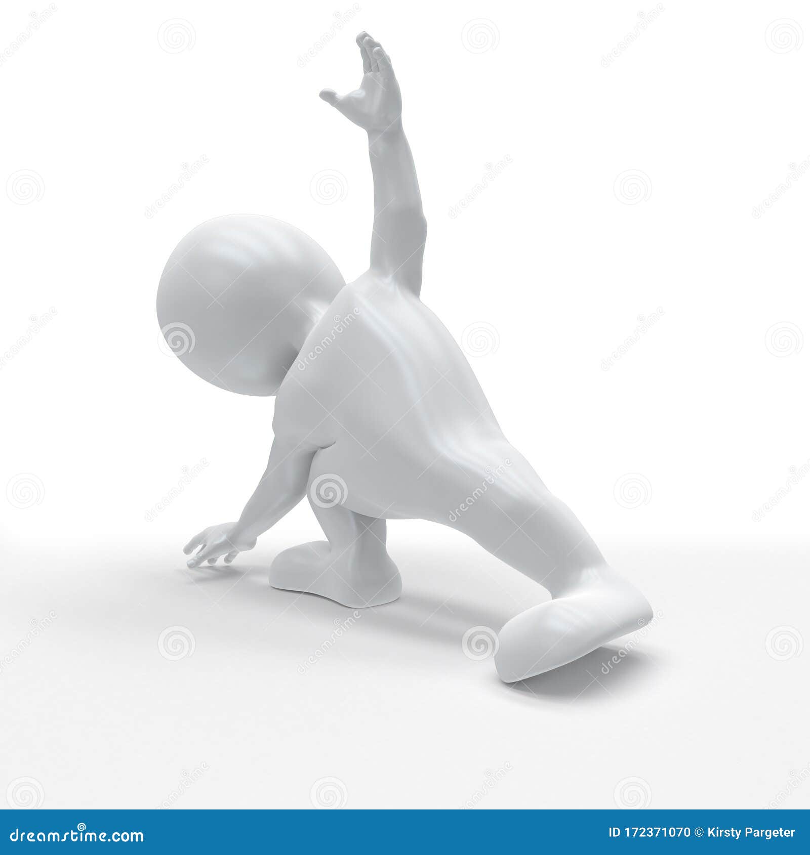 3D Morph Man in yoga pose stock illustration. Illustration of activity ...