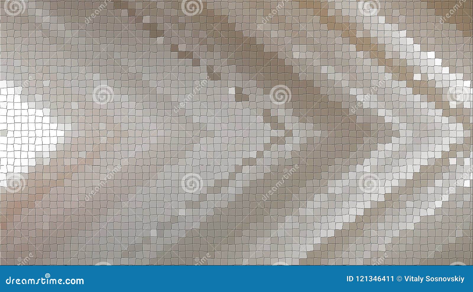 3d Mosaic Rendering Based On An Abstract Angular Composition Consisting