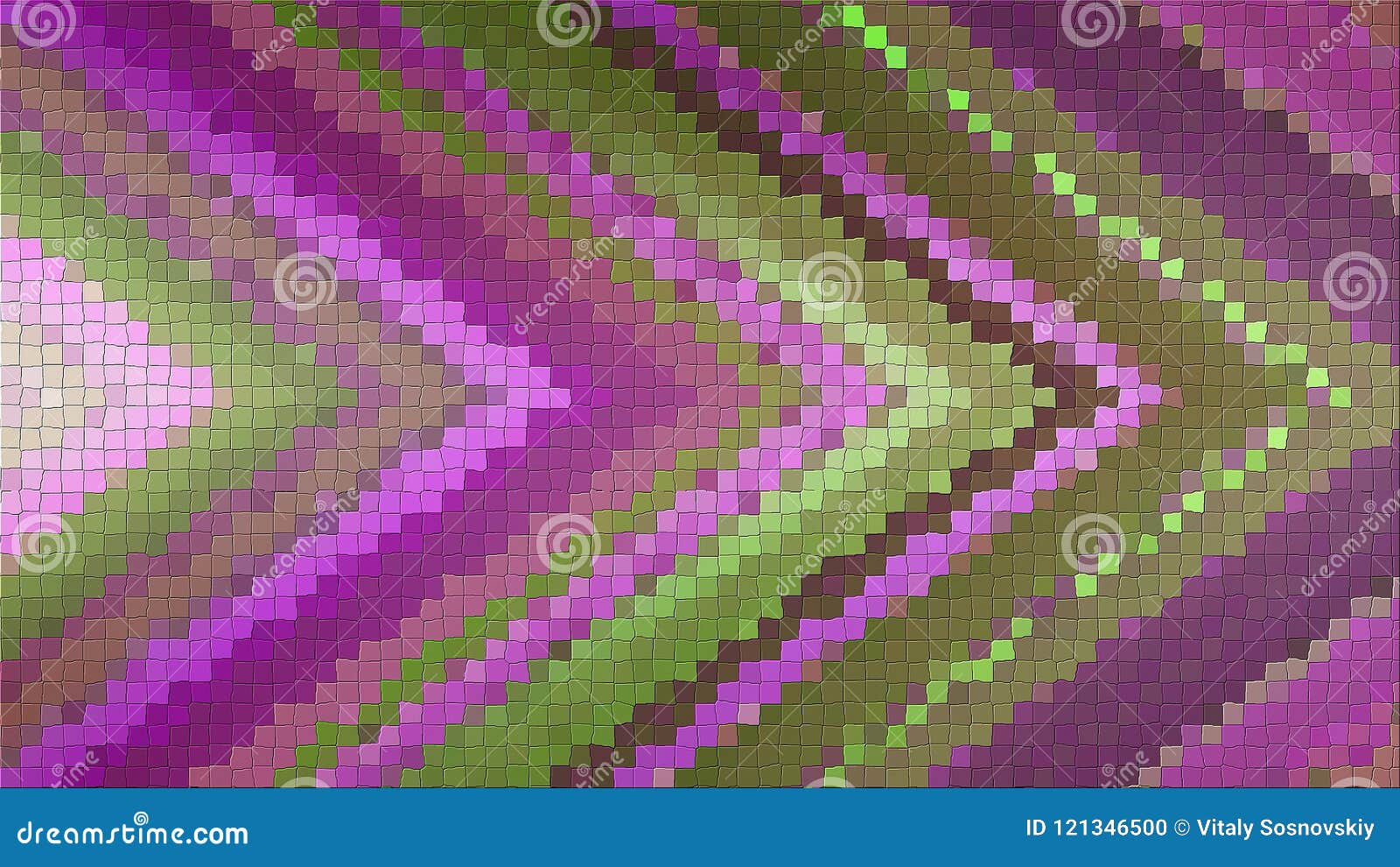 3d Mosaic Rendering Based On An Abstract Angular Composition Consisting