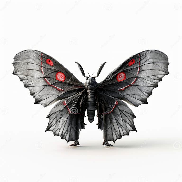 3d Mothman Character in Cel Shading Style on White Background Stock ...