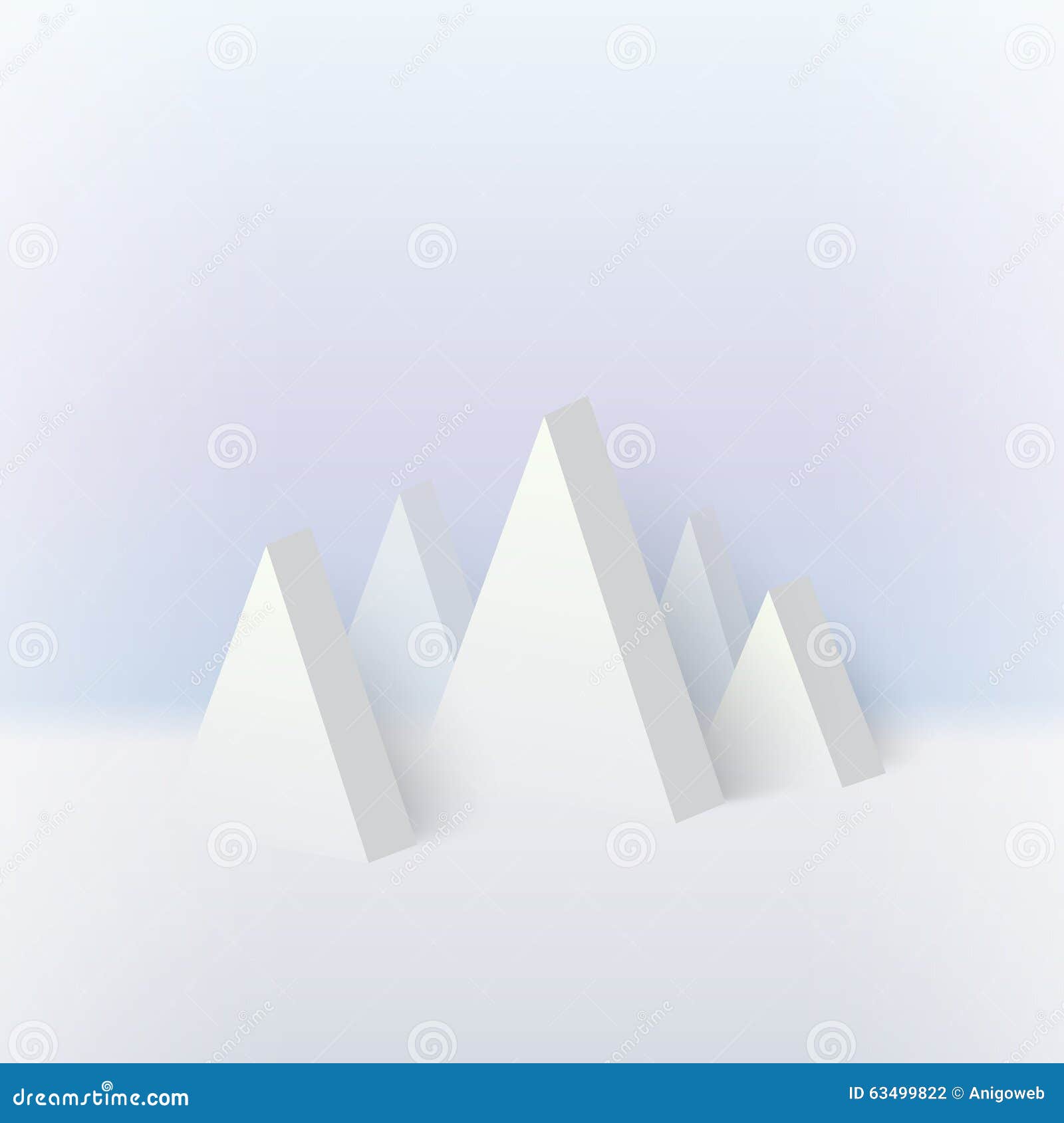 3d Mountain, Snow Graphic Geometric Stock Vector - Illustration of ...