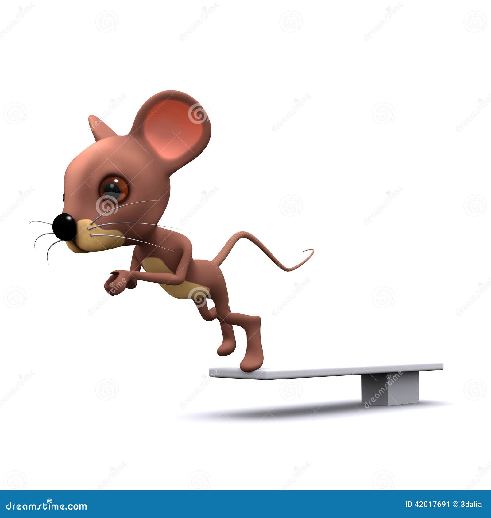 3d Mouse Dives into the Pool Stock Illustration - Illustration of ...