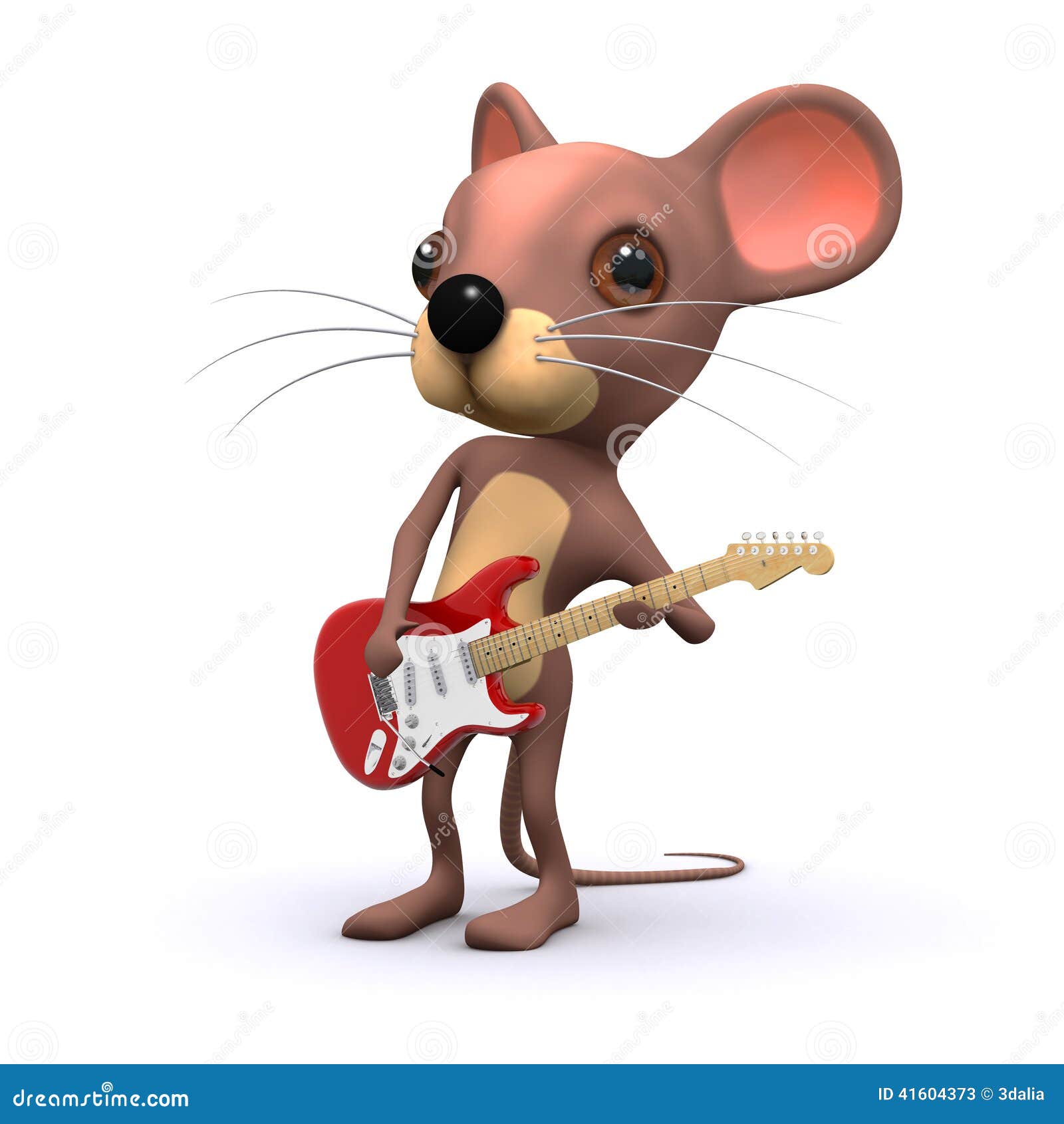 3d Mouse guitarist stock illustration. Illustration of wildlife - 41604373