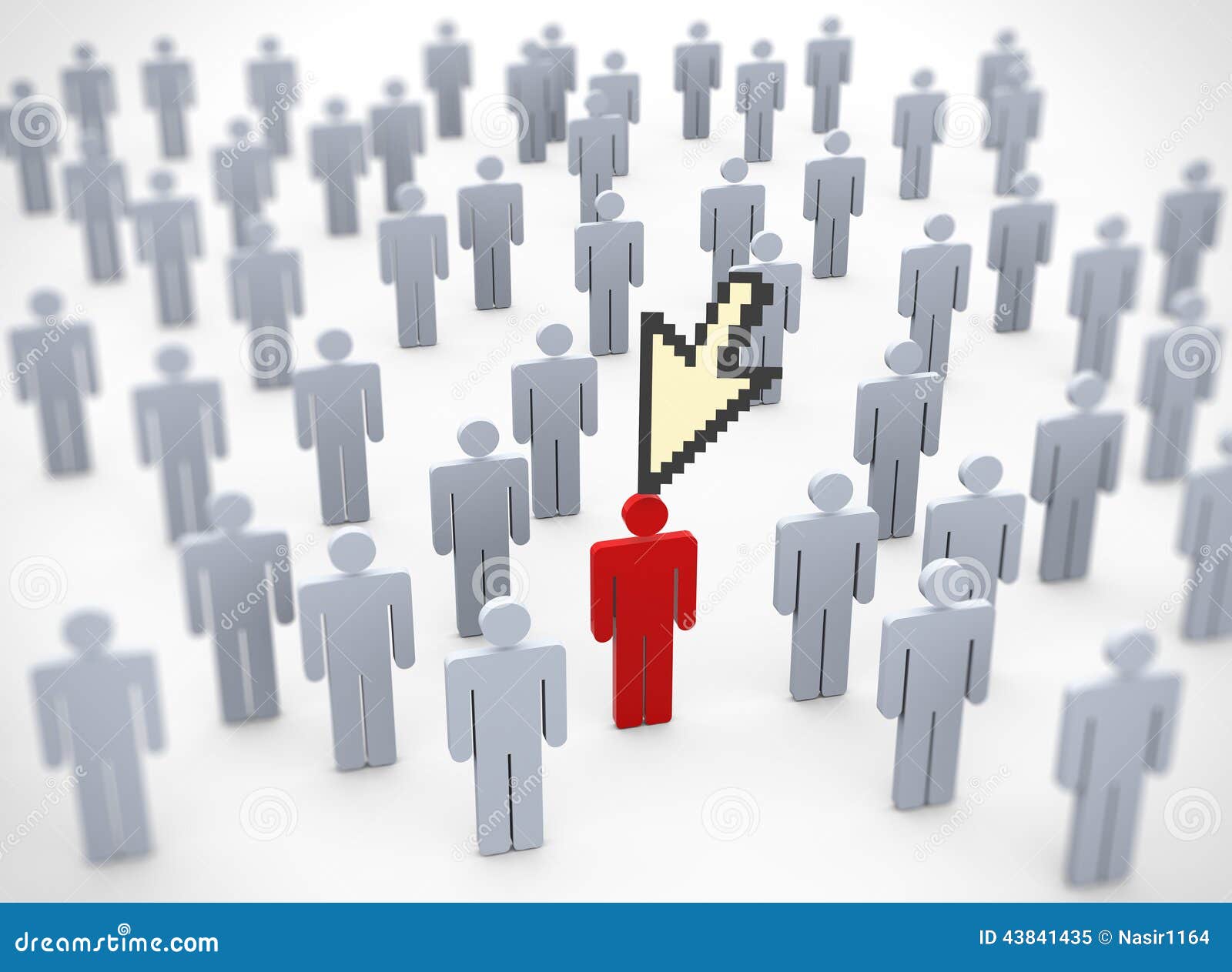 3d Mouse Pointer Click Selection Stock Illustration - Illustration of ...