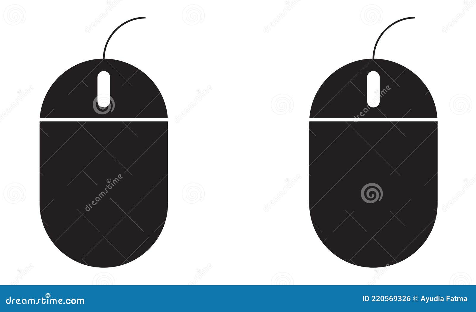 A 2D Mouse Vector Design with a Simple Design in Black Stock ...