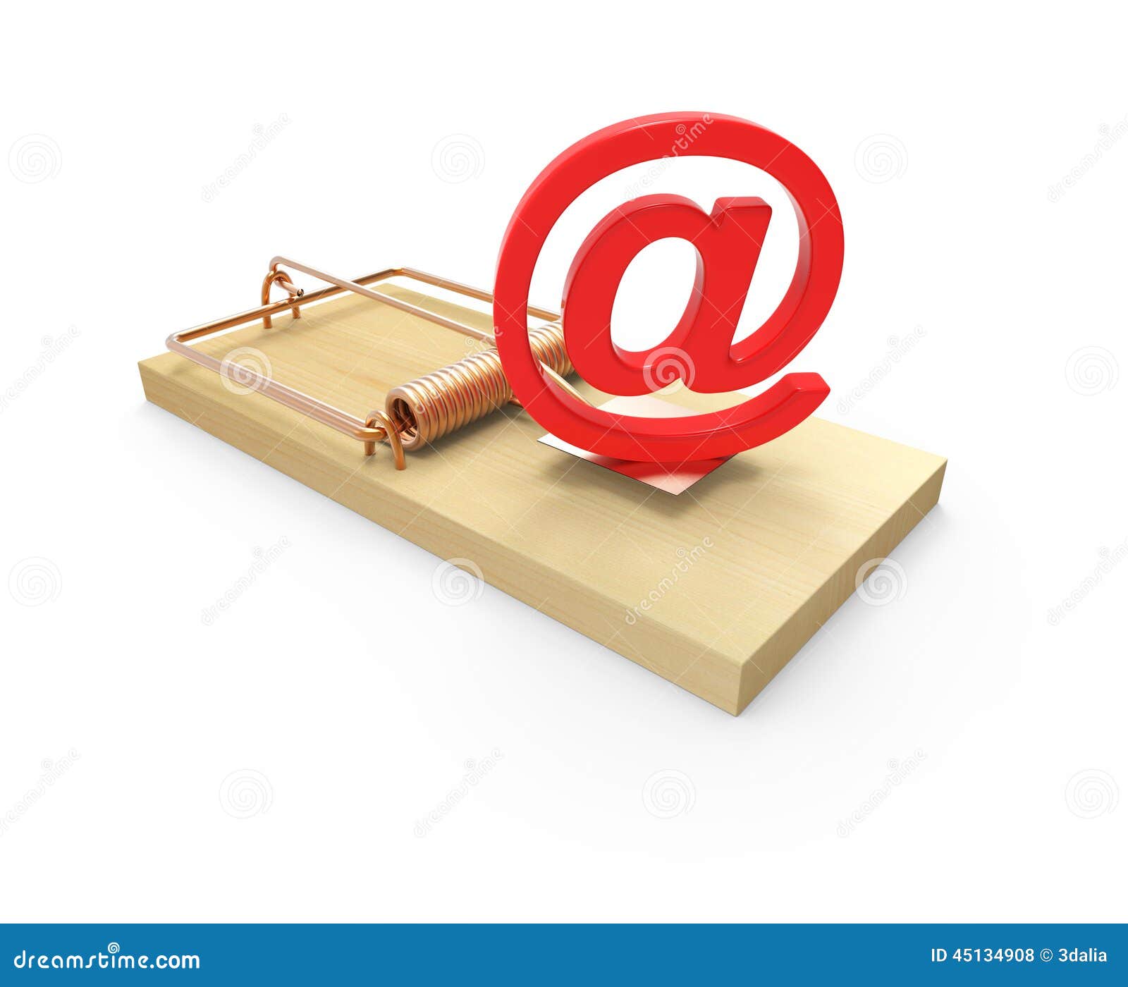 3d Mousetrap with Email Address Symbol Bait Stock Illustration ...