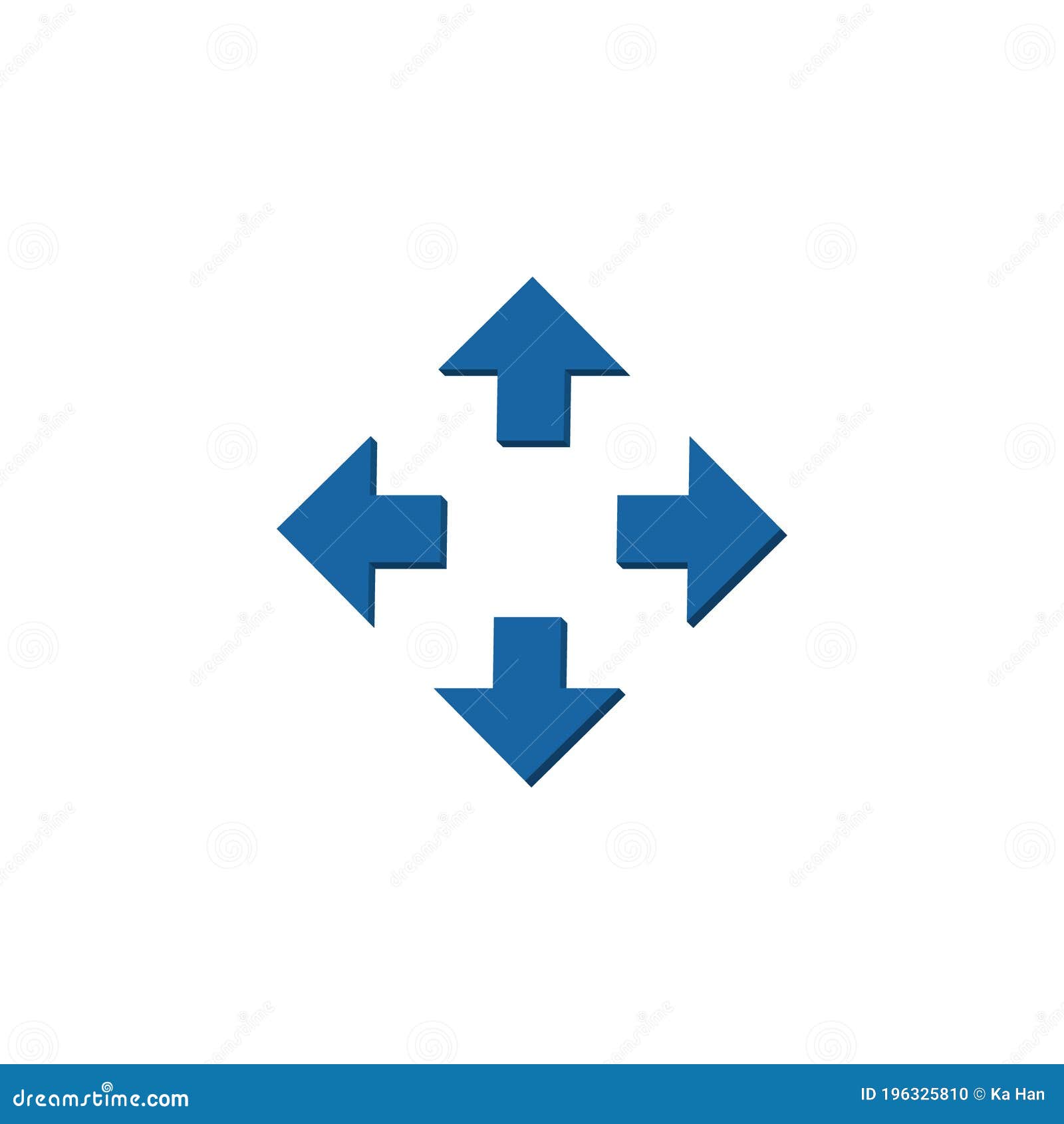 3D Move Icon Vector. Full Screen Symbol Illustration Stock Vector ...