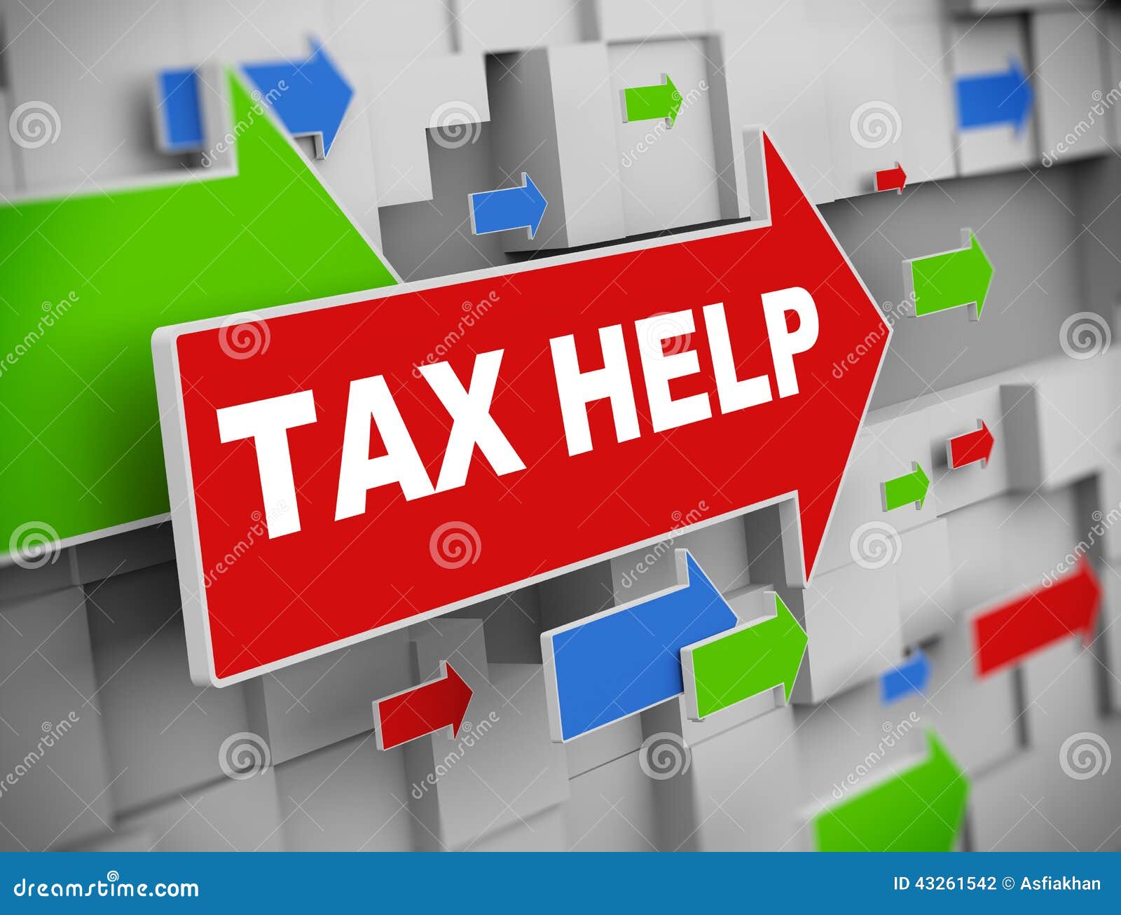 3d moving arrow - tax help stock illustration. Illustration of refund ...