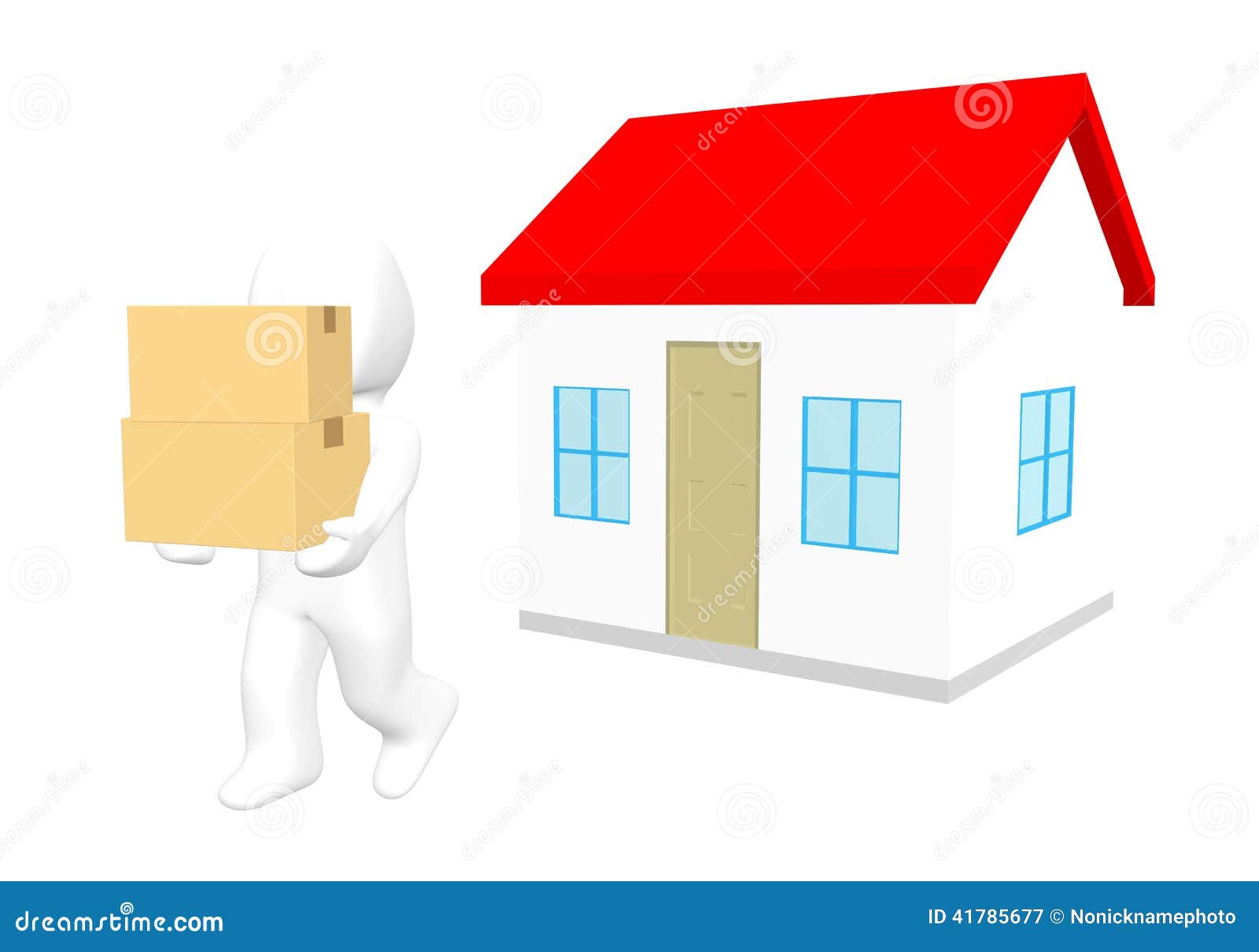 3D moving out stock illustration. Illustration of estate - 41785677