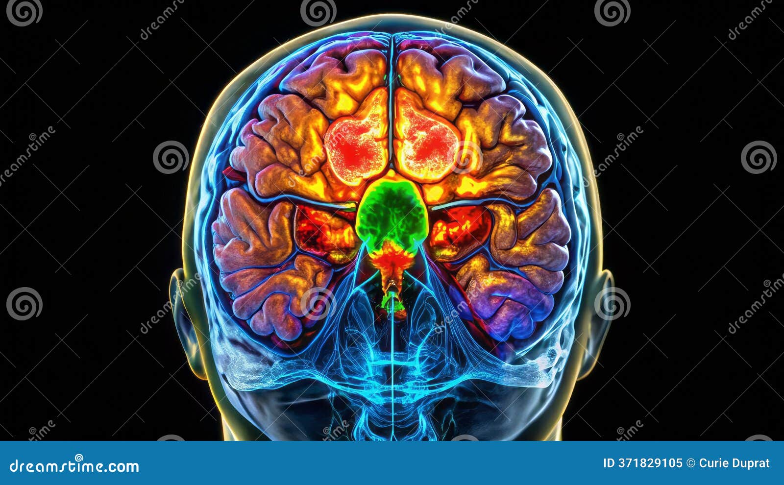 3D MRI Scan Visualizes Brain Structures With Gadolinium Contrast ...