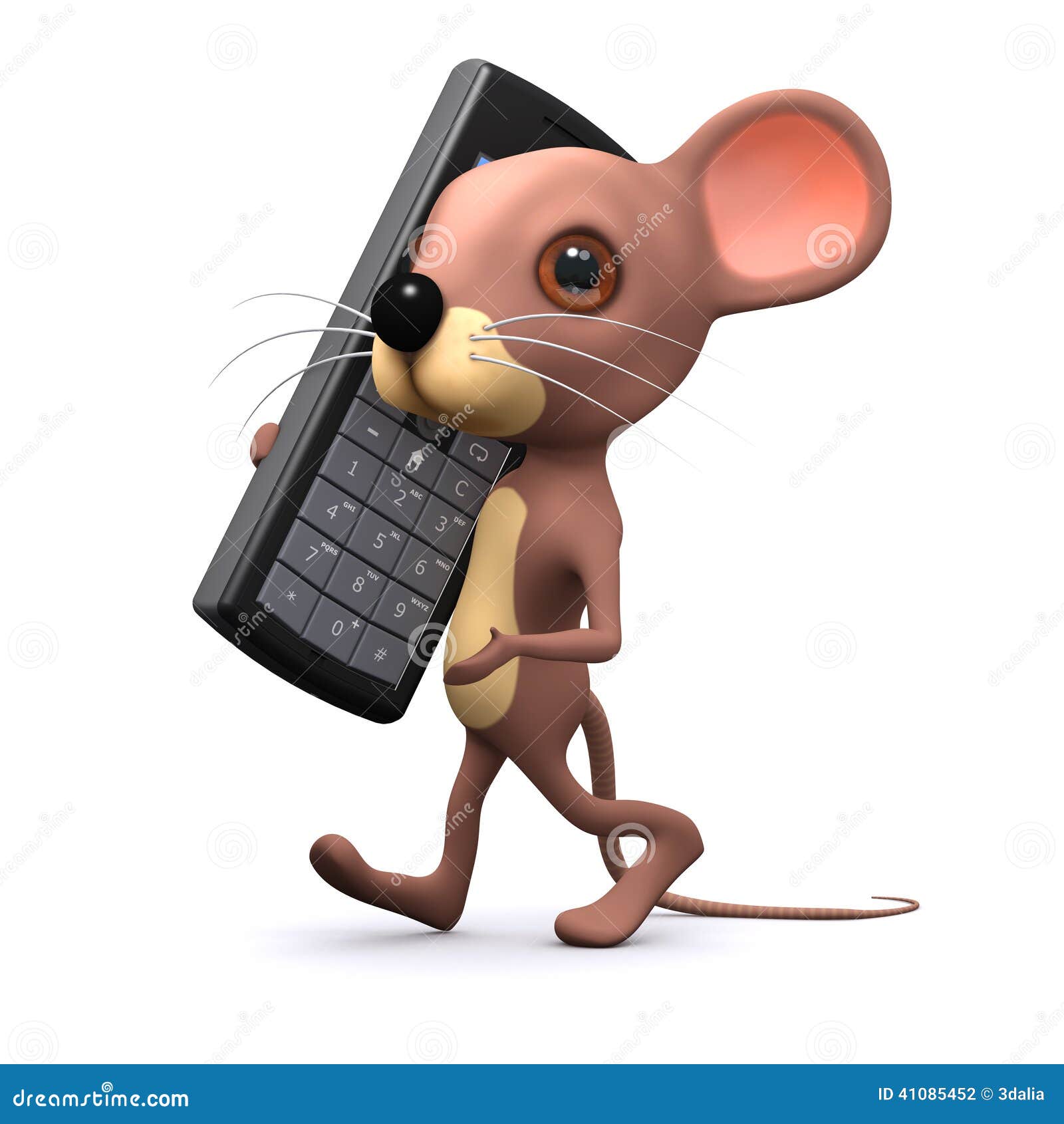 3d Muis Op Mobiele Telefoon Stock Illustratie - Illustration of ...