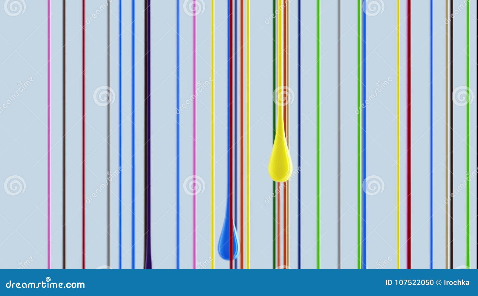 3D Multicolor Colorful Glossy Paint Blobs Dripping Down Stock ...