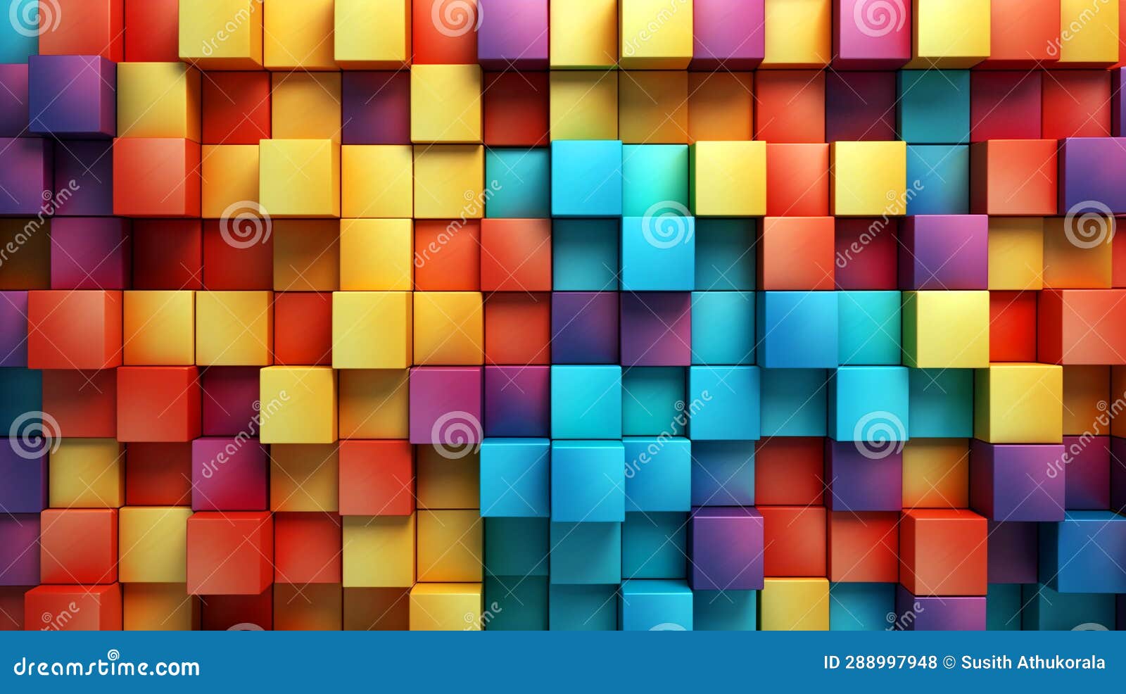 3D Multicolor Cube Design Background Wallpaper Stock Illustration ...