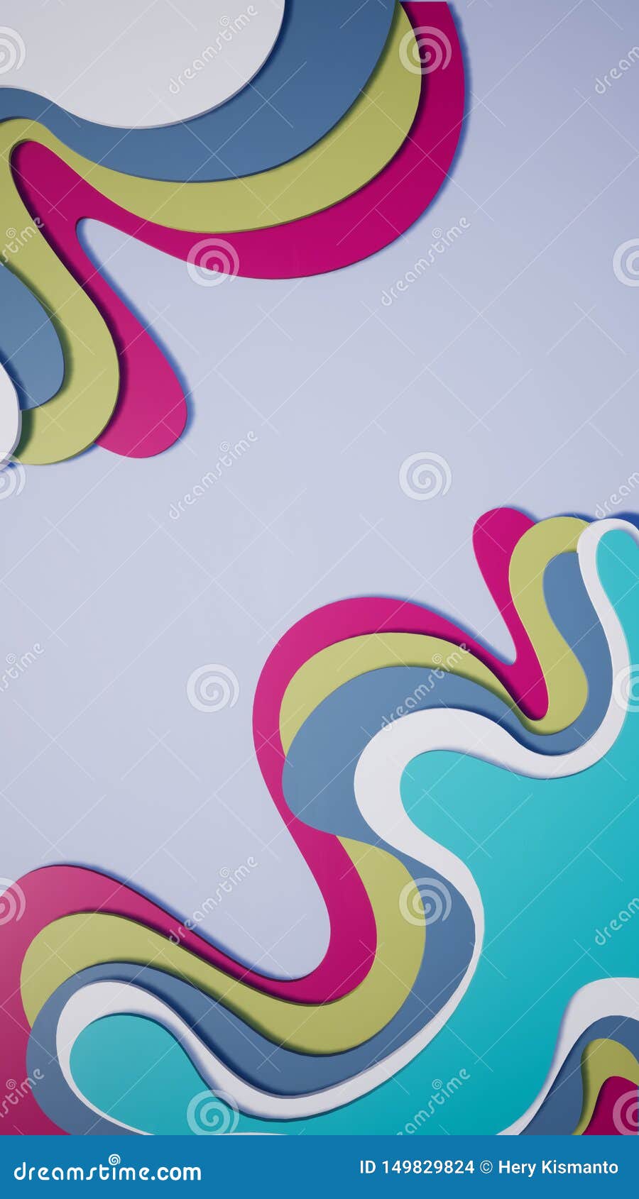 3D Multicolor Line Abstract Background Wallpaper Stock Illustration ...