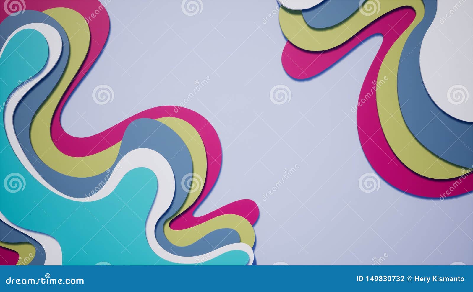 3D Multicolor Line Abstract Background Wallpaper Stock Illustration ...