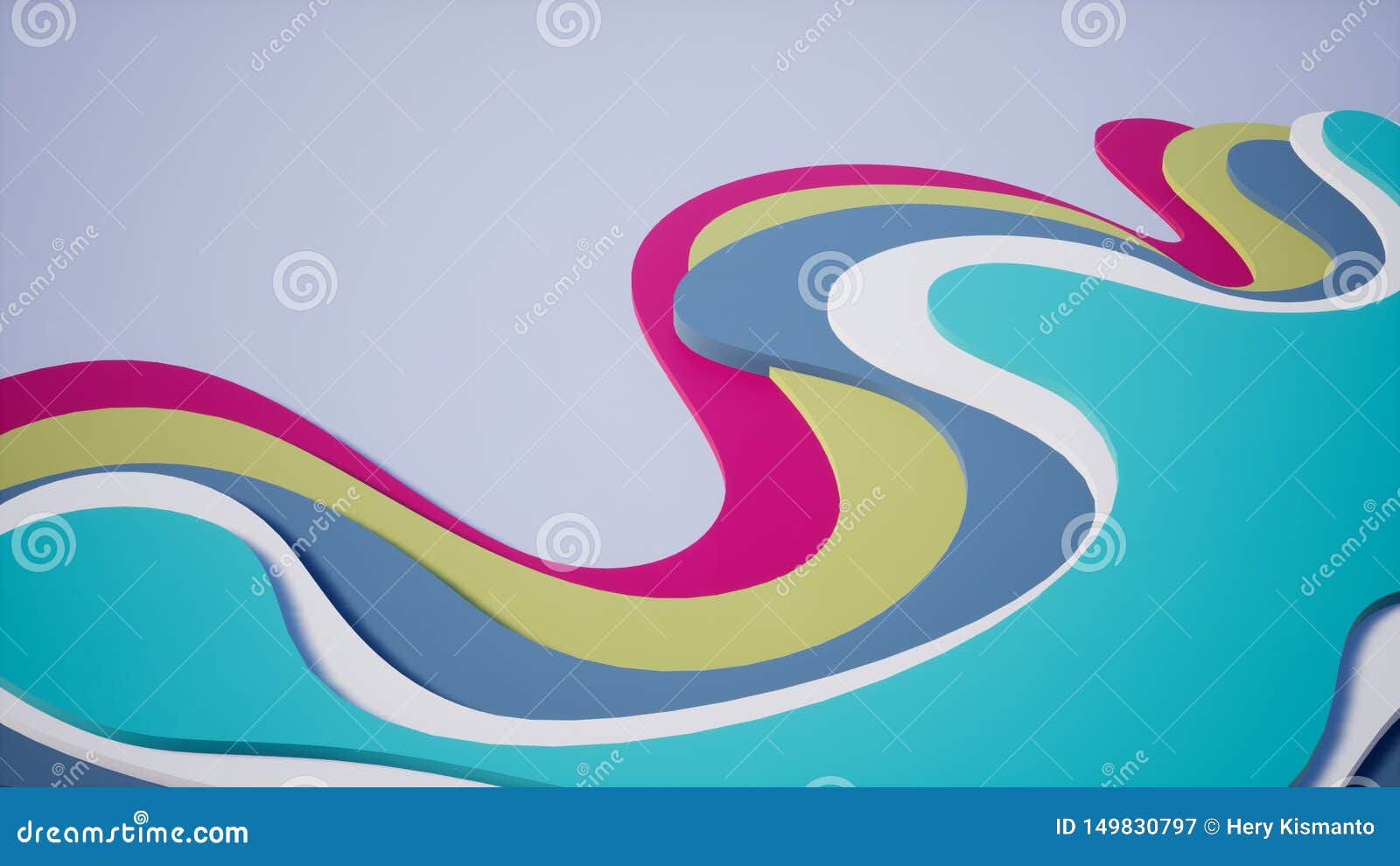 3D Multicolor Line Abstract Background Wallpaper Stock Illustration ...