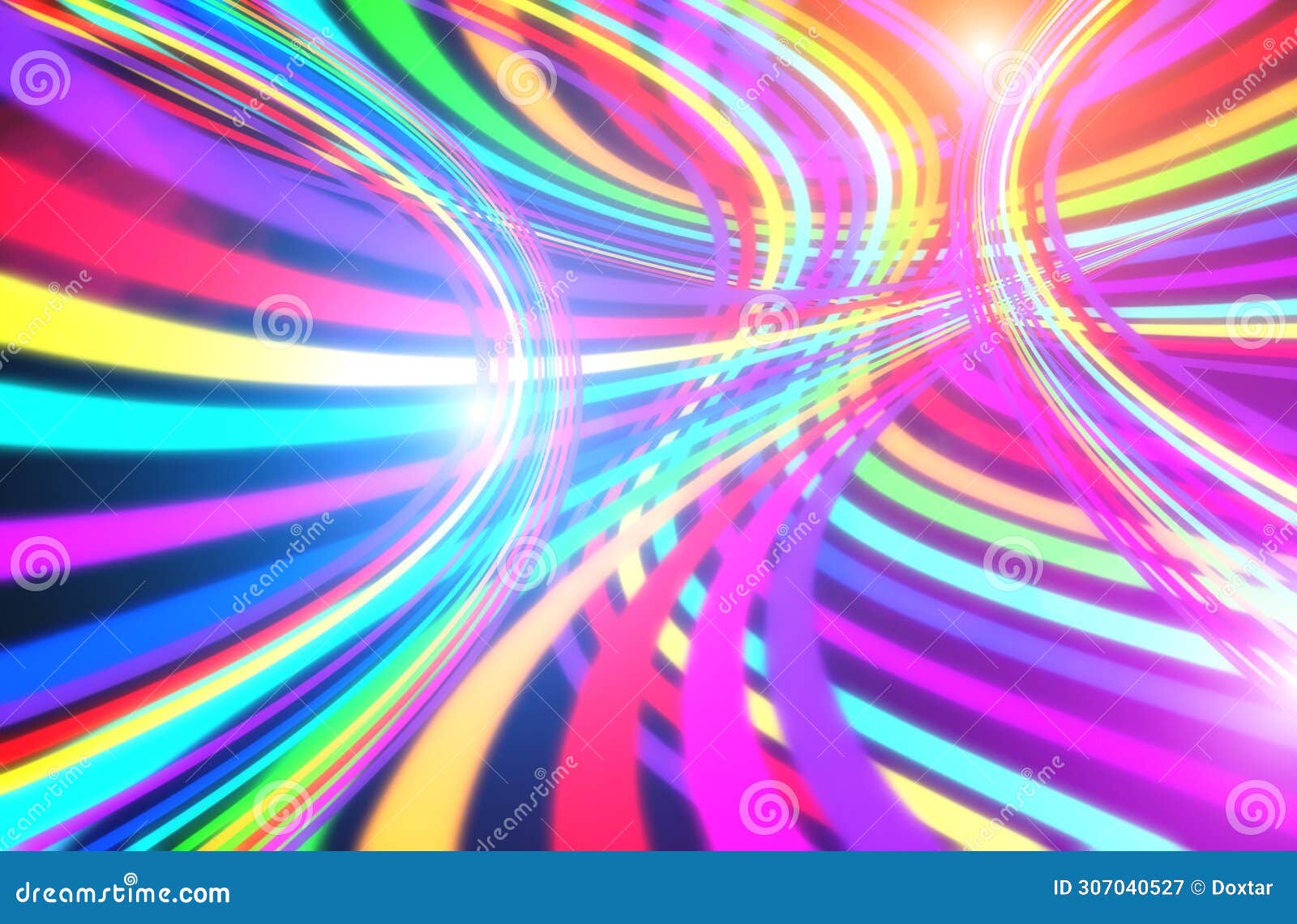 3D Multicolor Visualization Strip Background with Glare and Flare ...