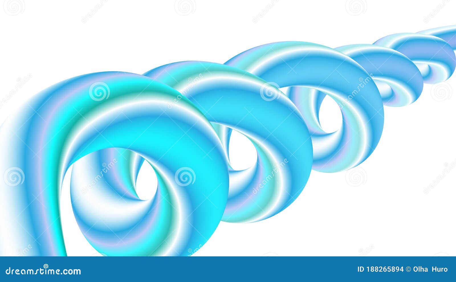 3d Multicolored Liquid Shape with Dynamic Effect. Abstract Curved ...