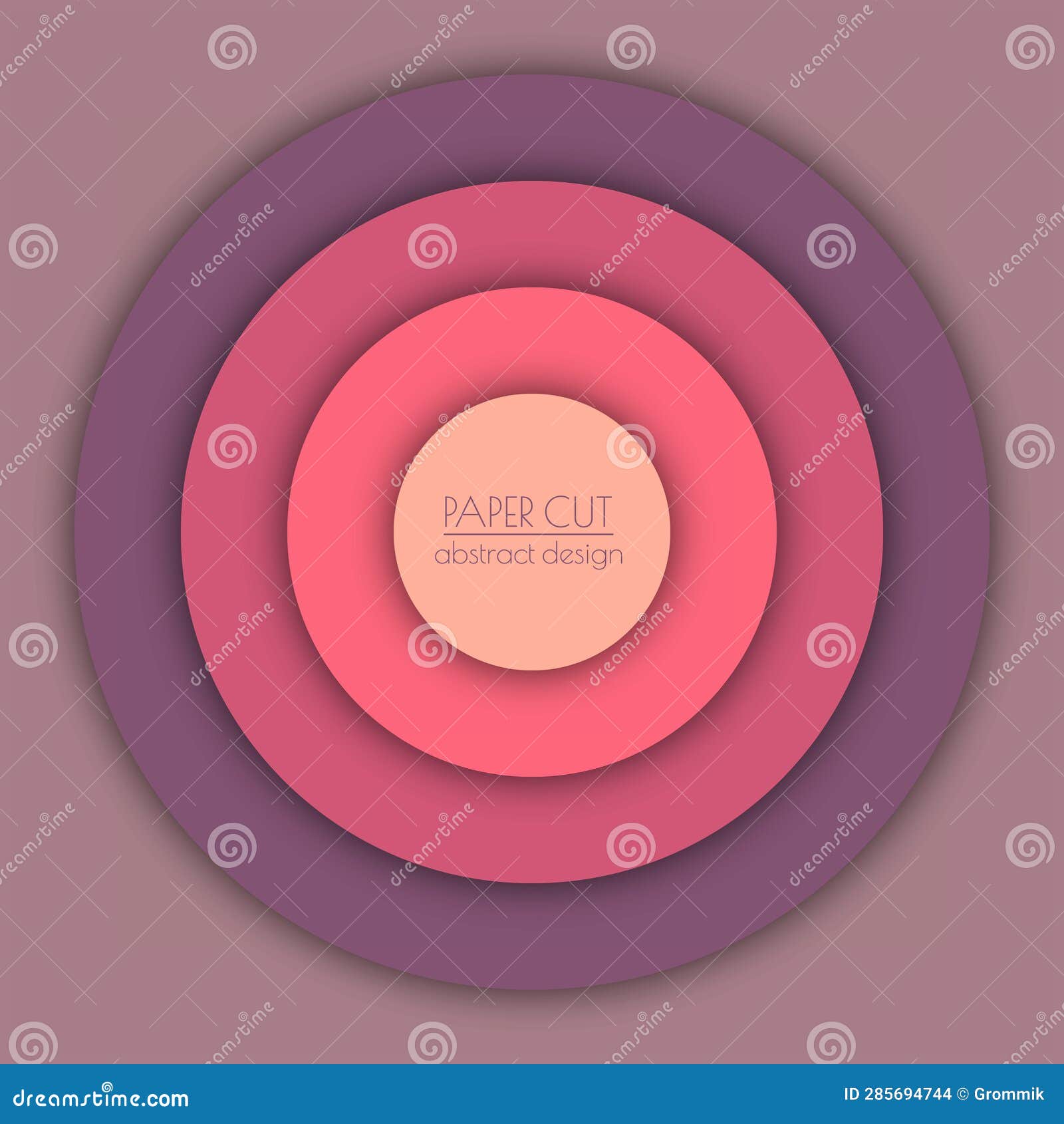 3d Multilayer Circle in the Style of Cut Paper Creates the Effect of ...
