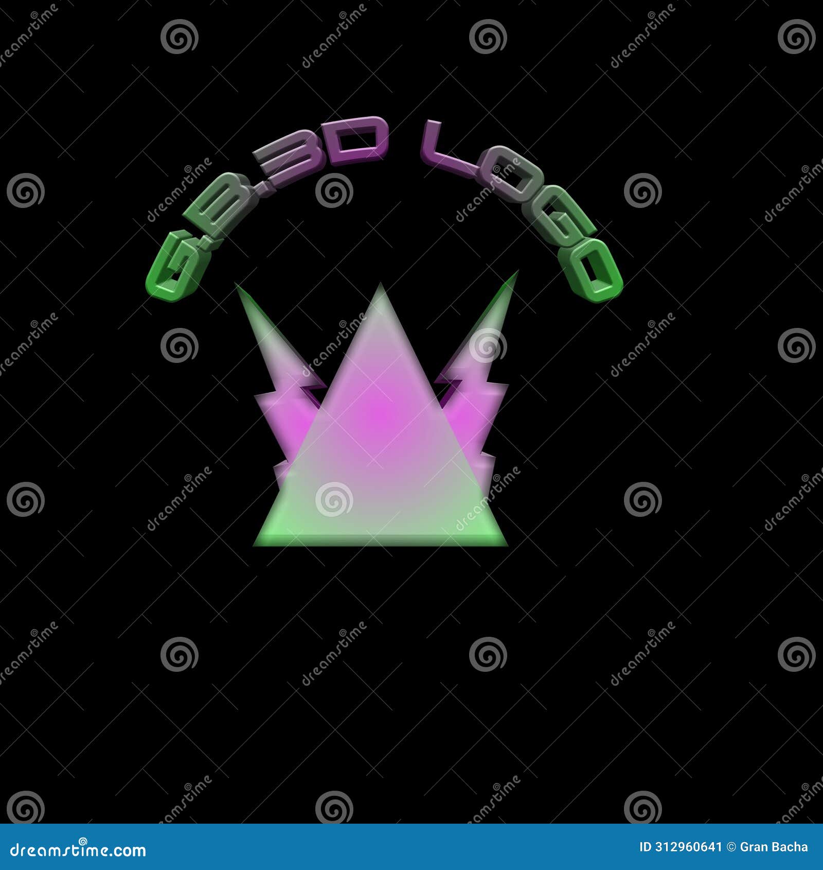 3D Multiple Logos Designing Stock Illustration - Illustration of ...