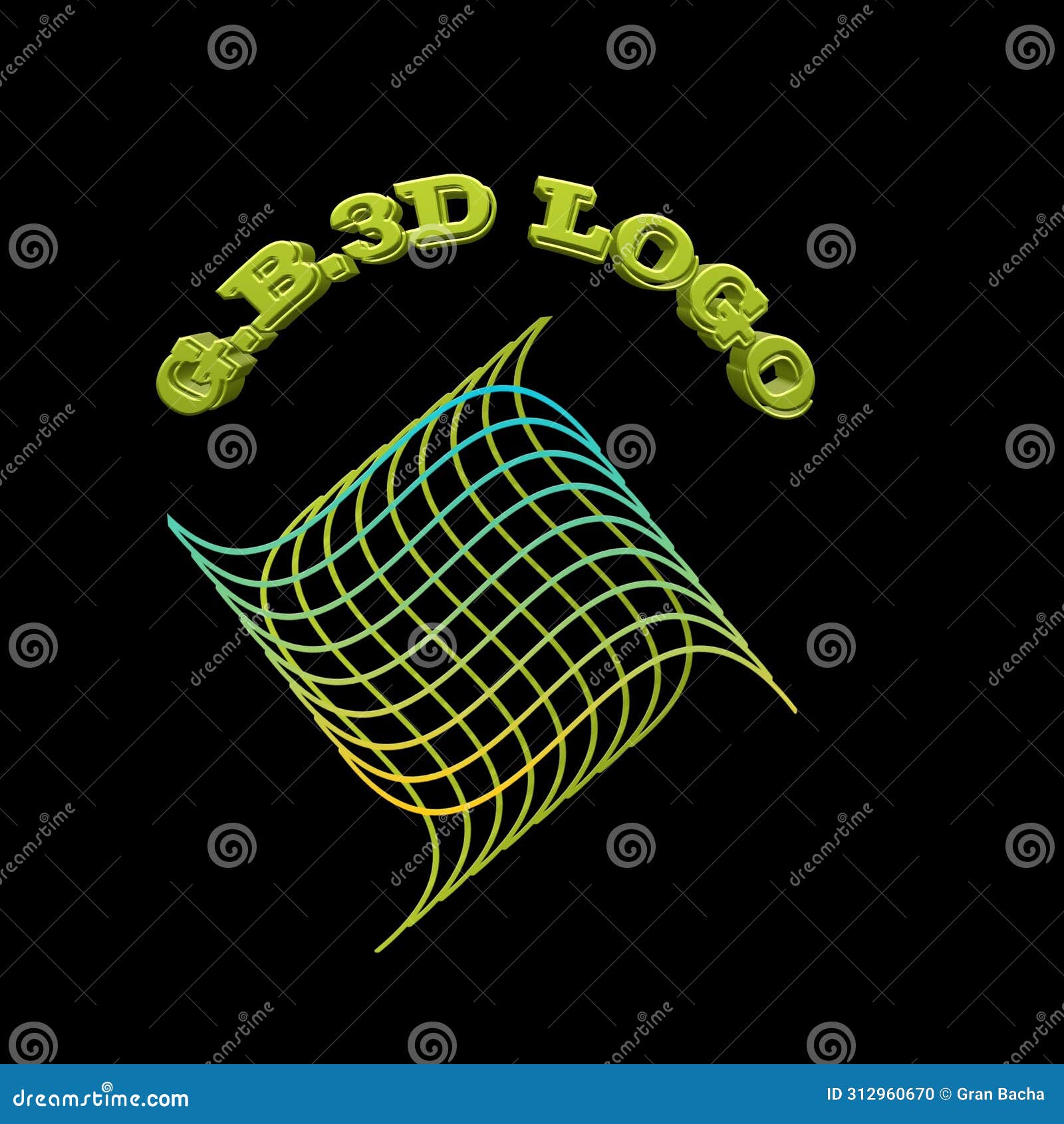 3D Multiple Logos Designing Stock Illustration - Illustration of ...