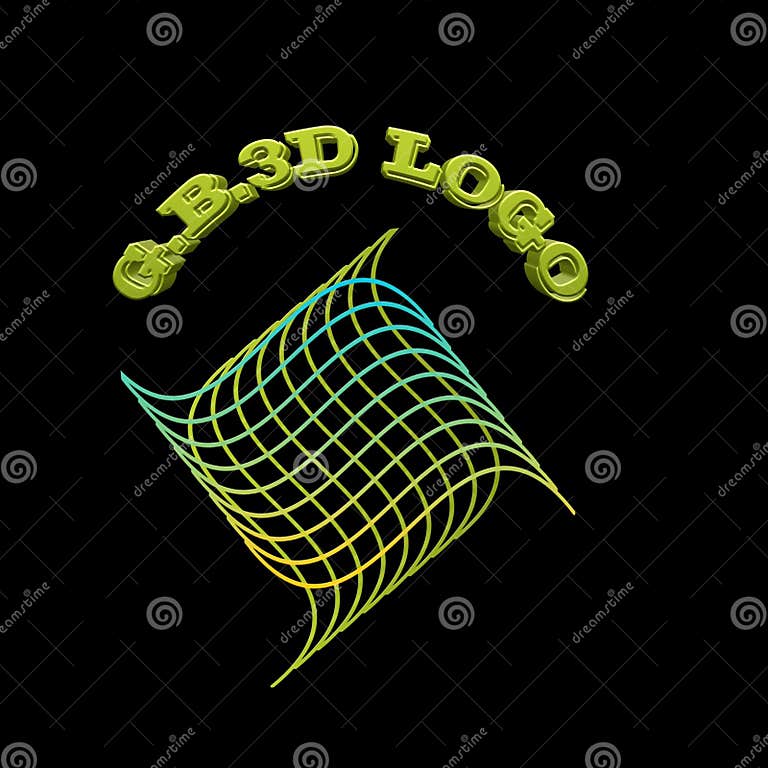 3D Multiple Logos Designing Stock Illustration - Illustration of ...