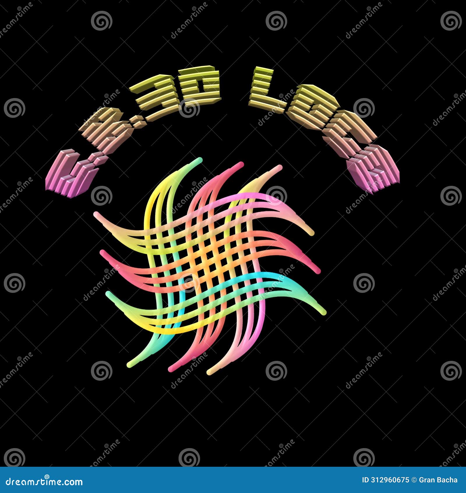 3D Multiple Logos Designing Stock Illustration - Illustration of ...